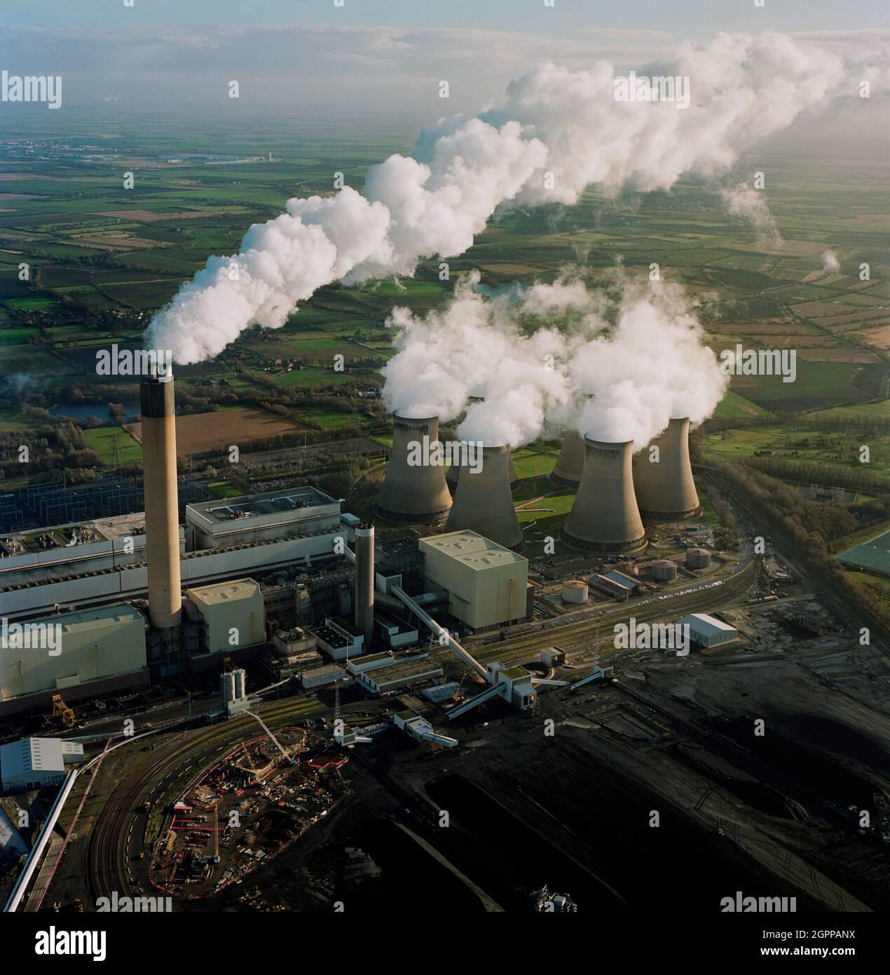 UK, North Yorkshire, Aerial view of Drax Power Station Stock Photo - Alamy
