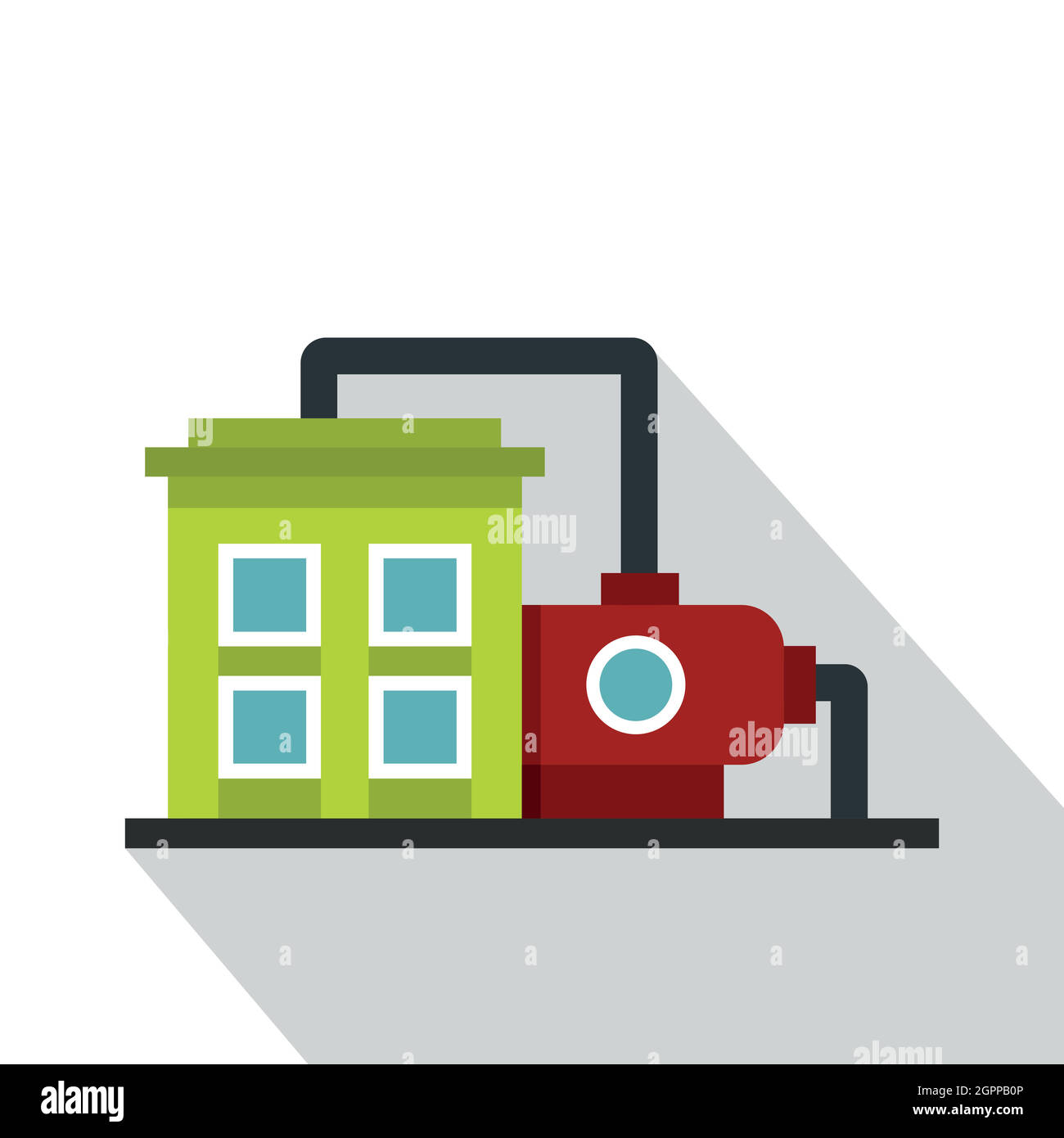 Factory building icon, flat style Stock Vector Image & Art - Alamy