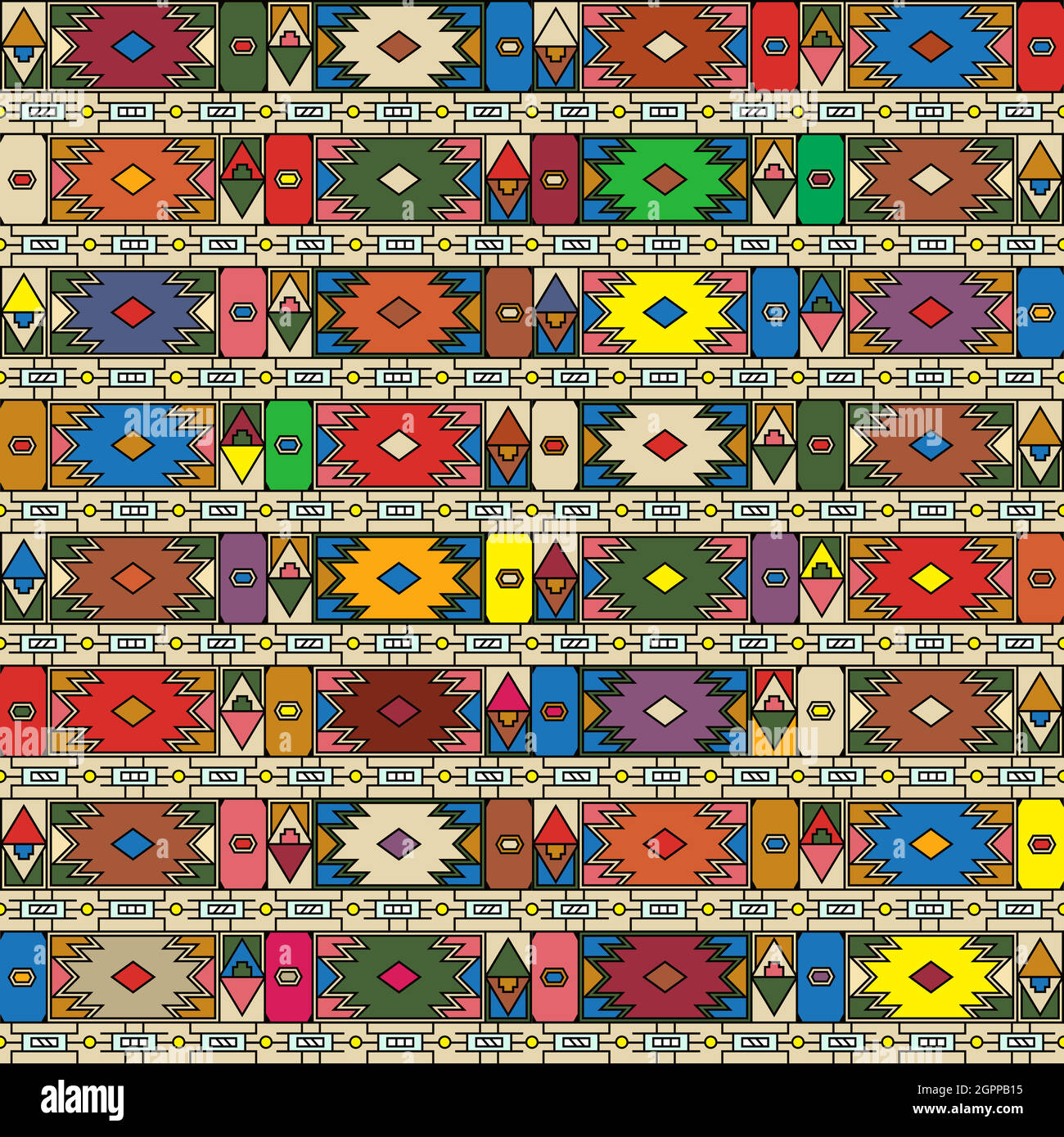 African pattern border hi-res stock photography and images - Alamy