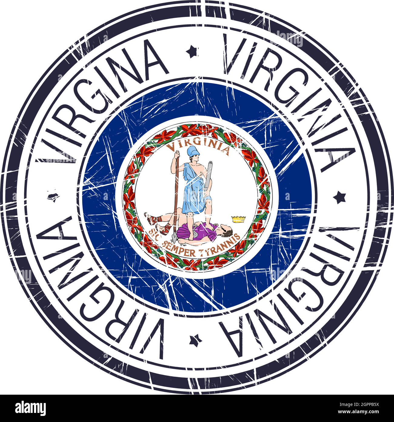 Virginia rubber stamp Stock Vector Image & Art - Alamy