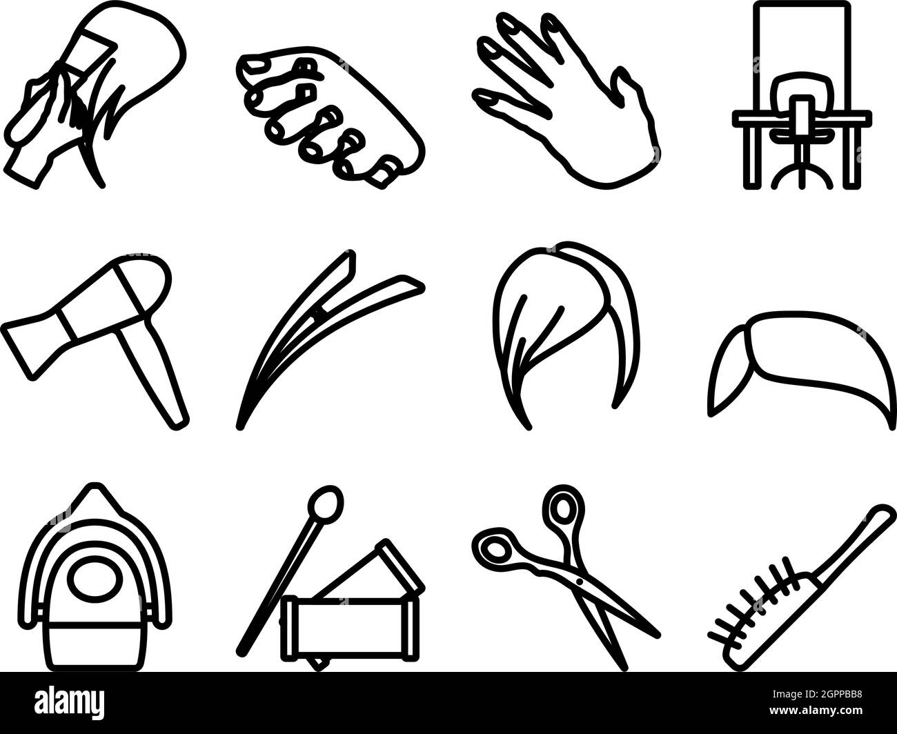 Salon tools set icon Cut Out Stock Images & Pictures - Alamy