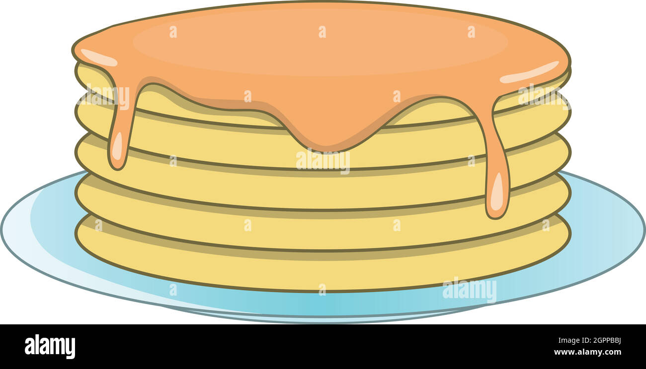 Stack of pancakes icon, cartoon style Stock Vector Image & Art - Alamy