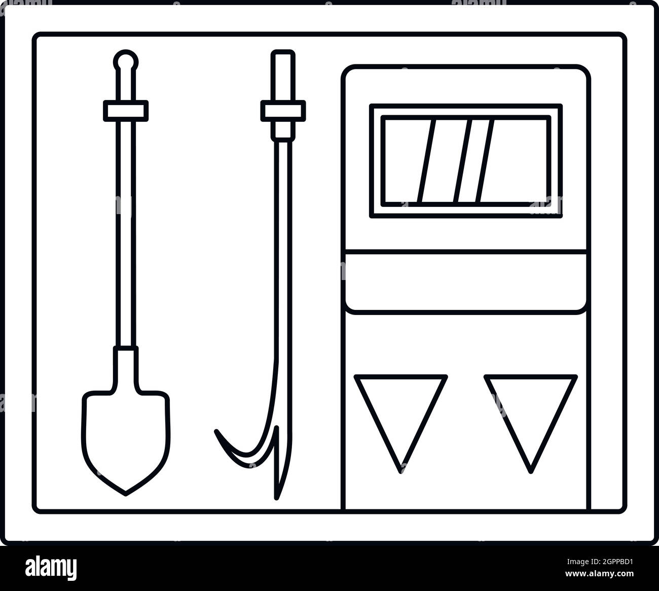 Fire extinguishing equipment icon, outline style Stock Vector Image ...