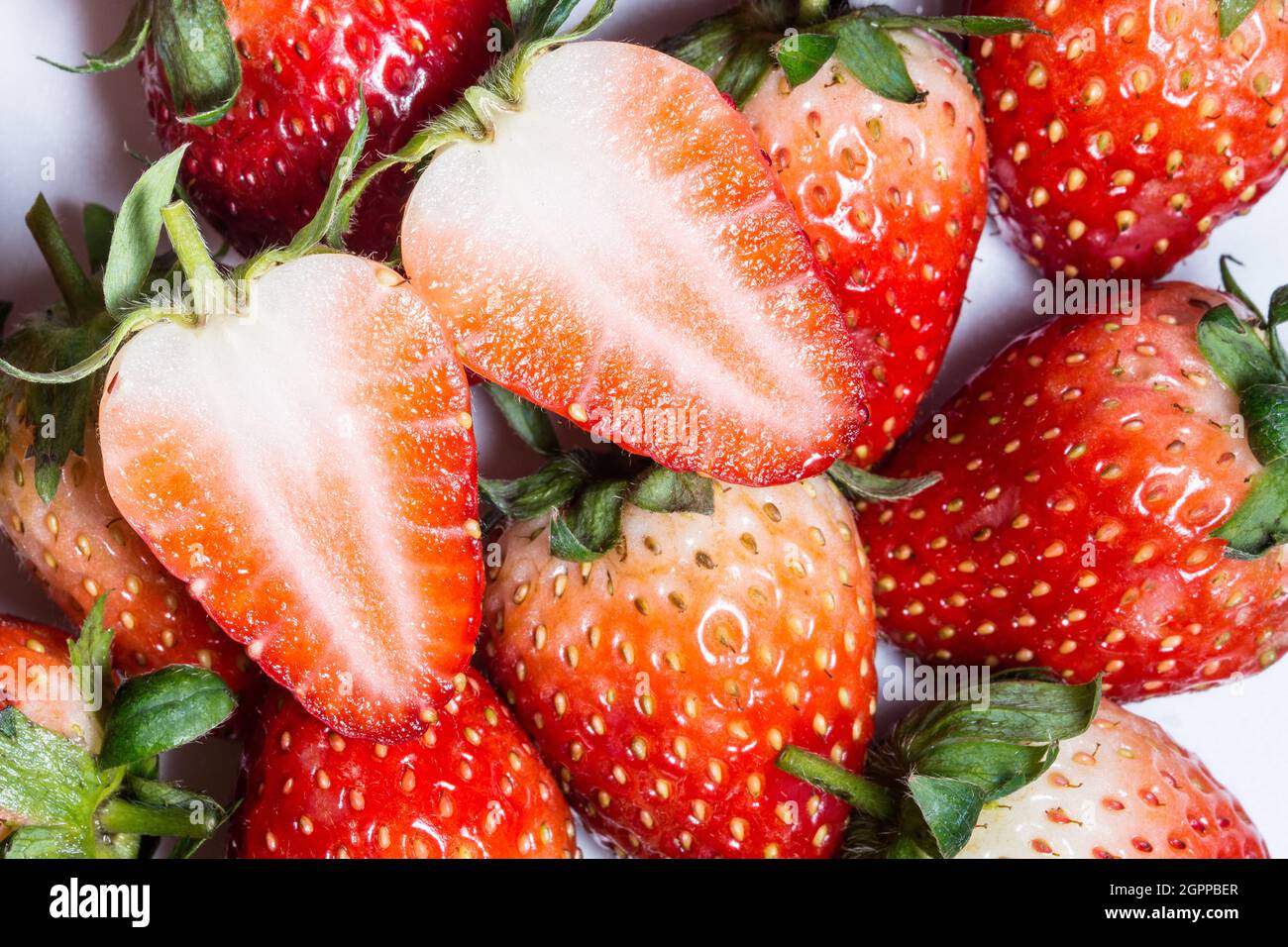 Strawberry White Background Stock Photo - Alamy