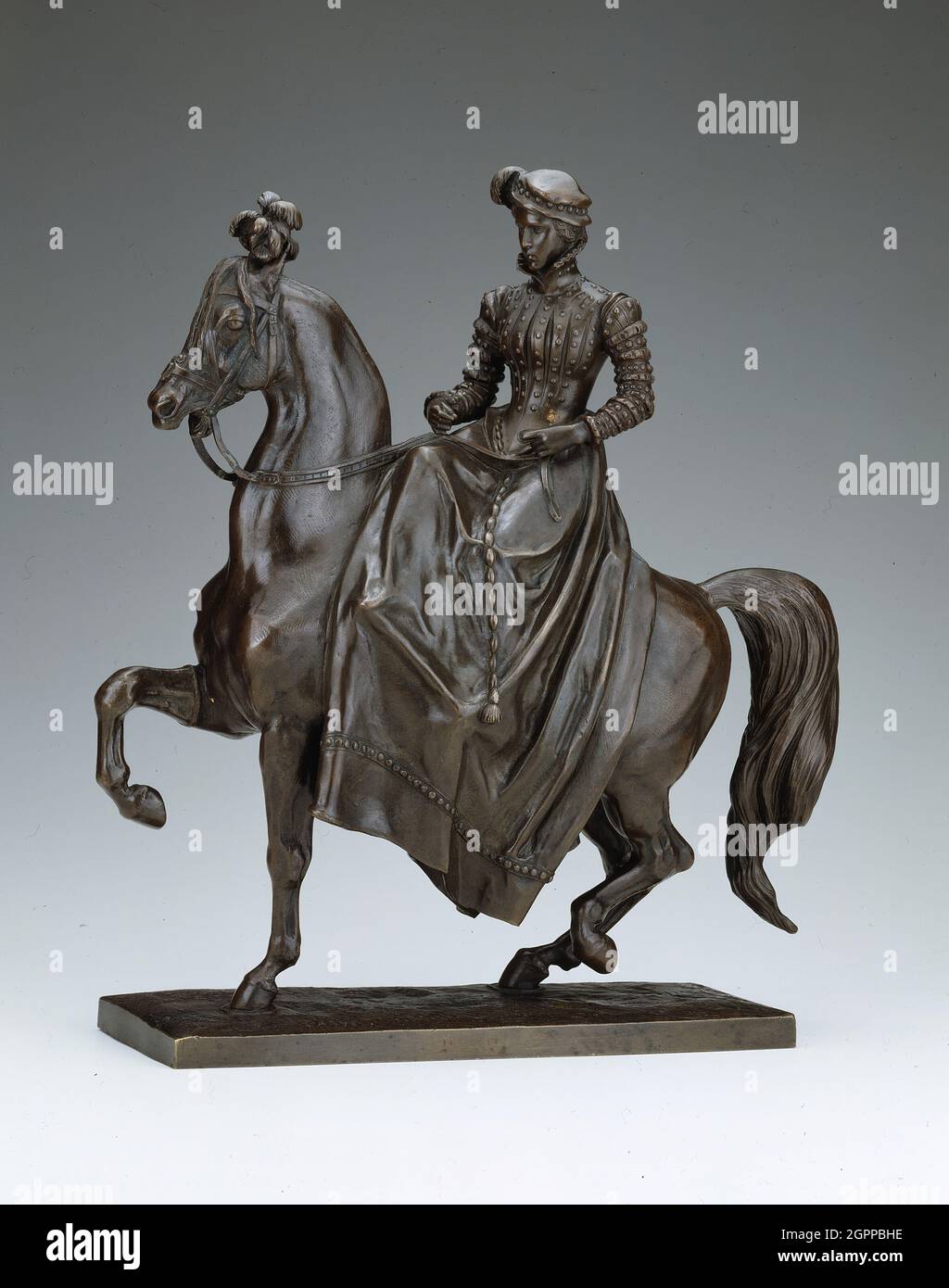 Statue woman riding horse in hi-res stock photography and images - Alamy