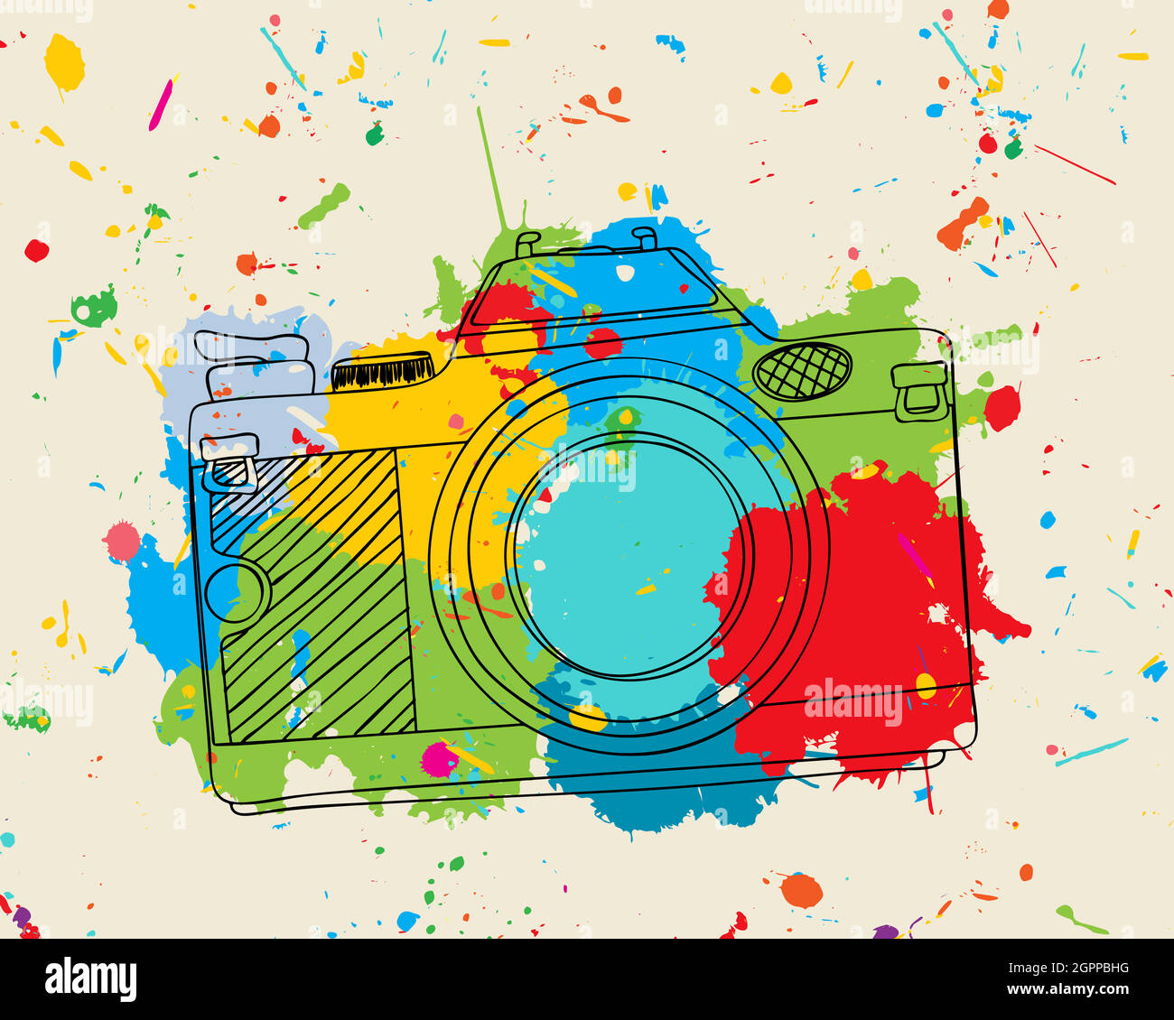 Doodle photo camera vector hand Stock Vector Images - Alamy