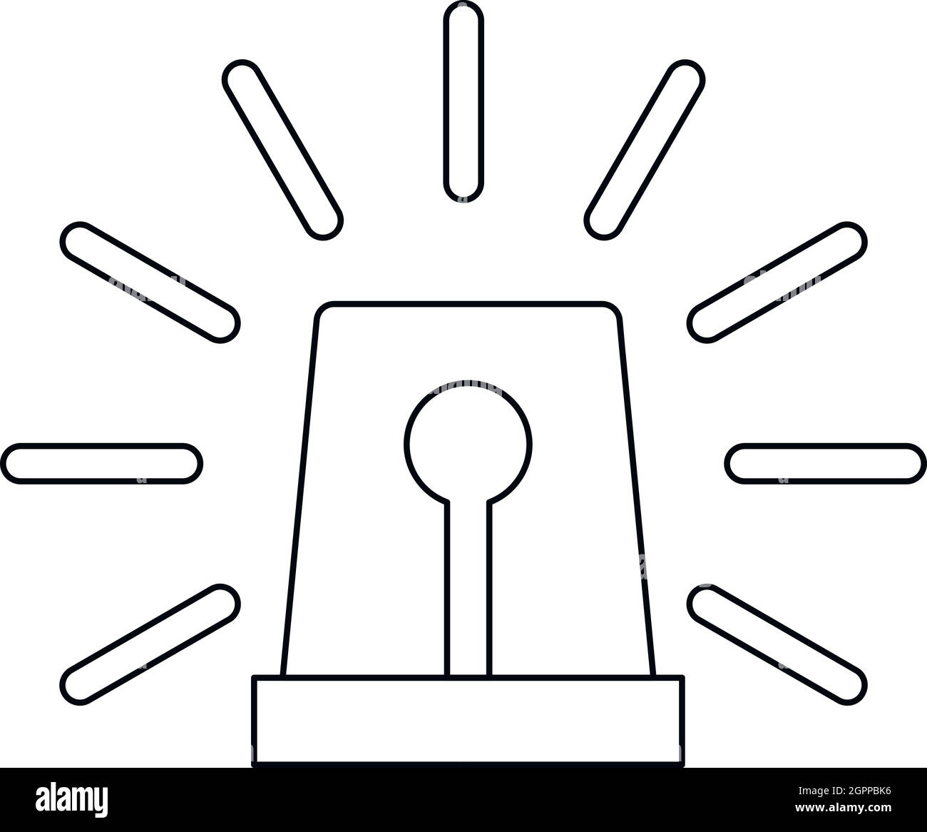 Attention flasher icon outline Stock Vector Images - Alamy