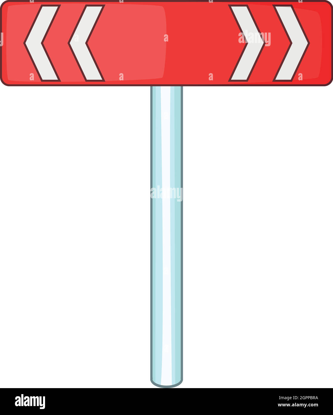 Red road sign direction pointer icon cartoon style Stock Vector Image ...