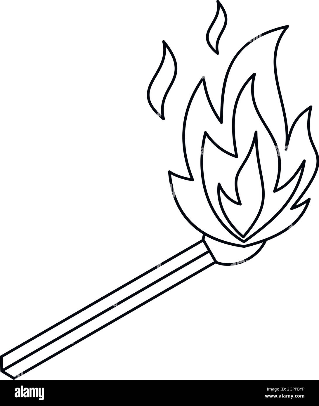 Burning bonfire wood vector Cut Out Stock Images & Pictures - Alamy