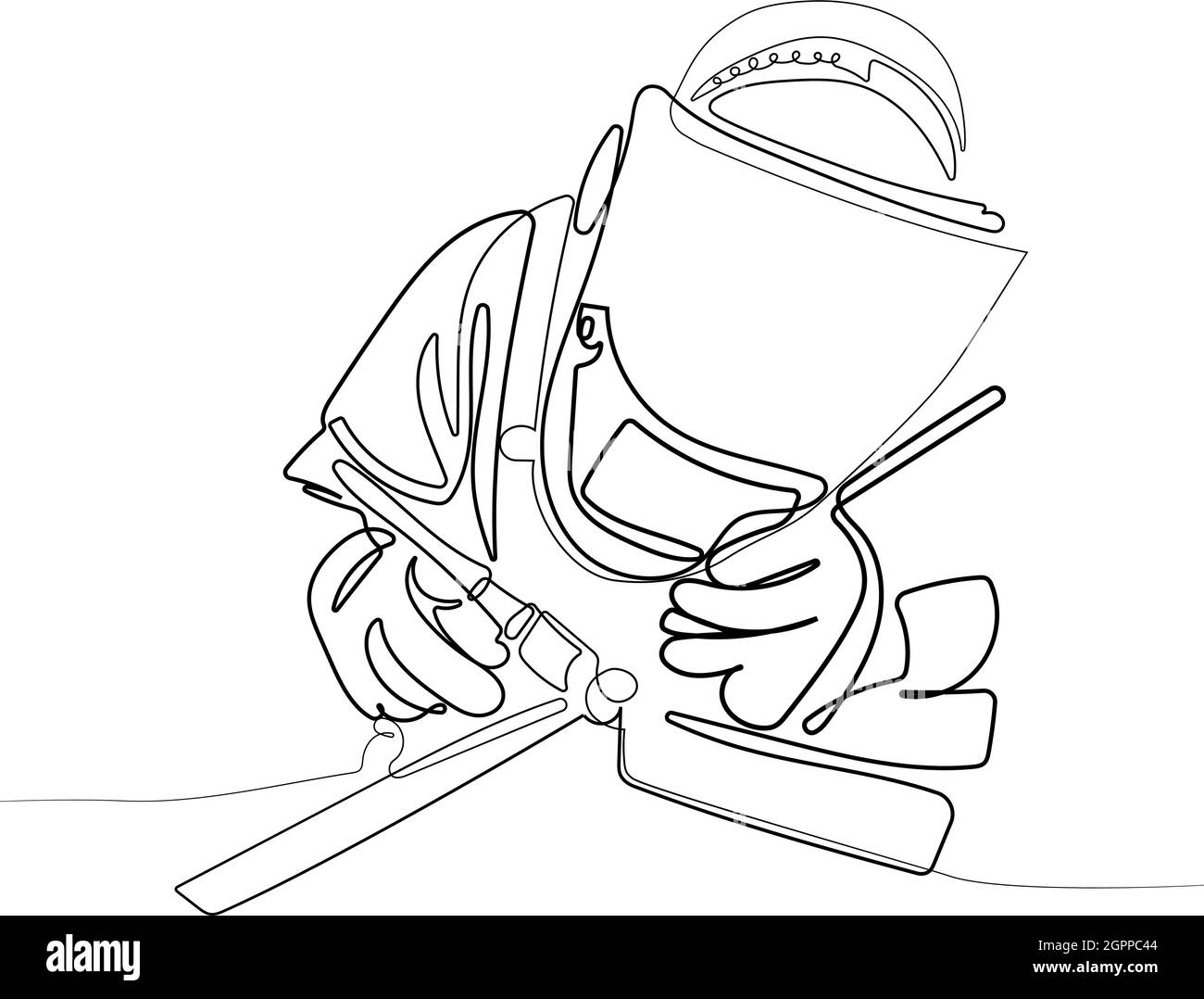 welder trunk pipeline electrochemical protection Stock Vector Image ...