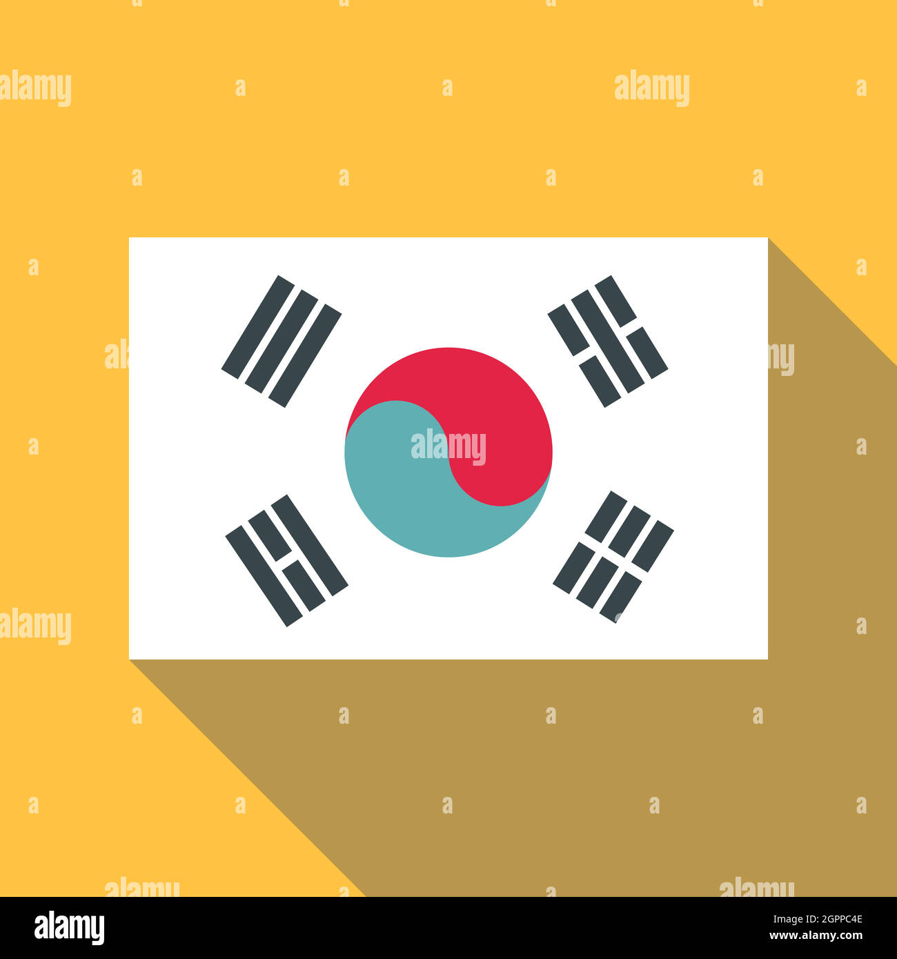 Korean flag icon, flat style Stock Vector Image & Art - Alamy