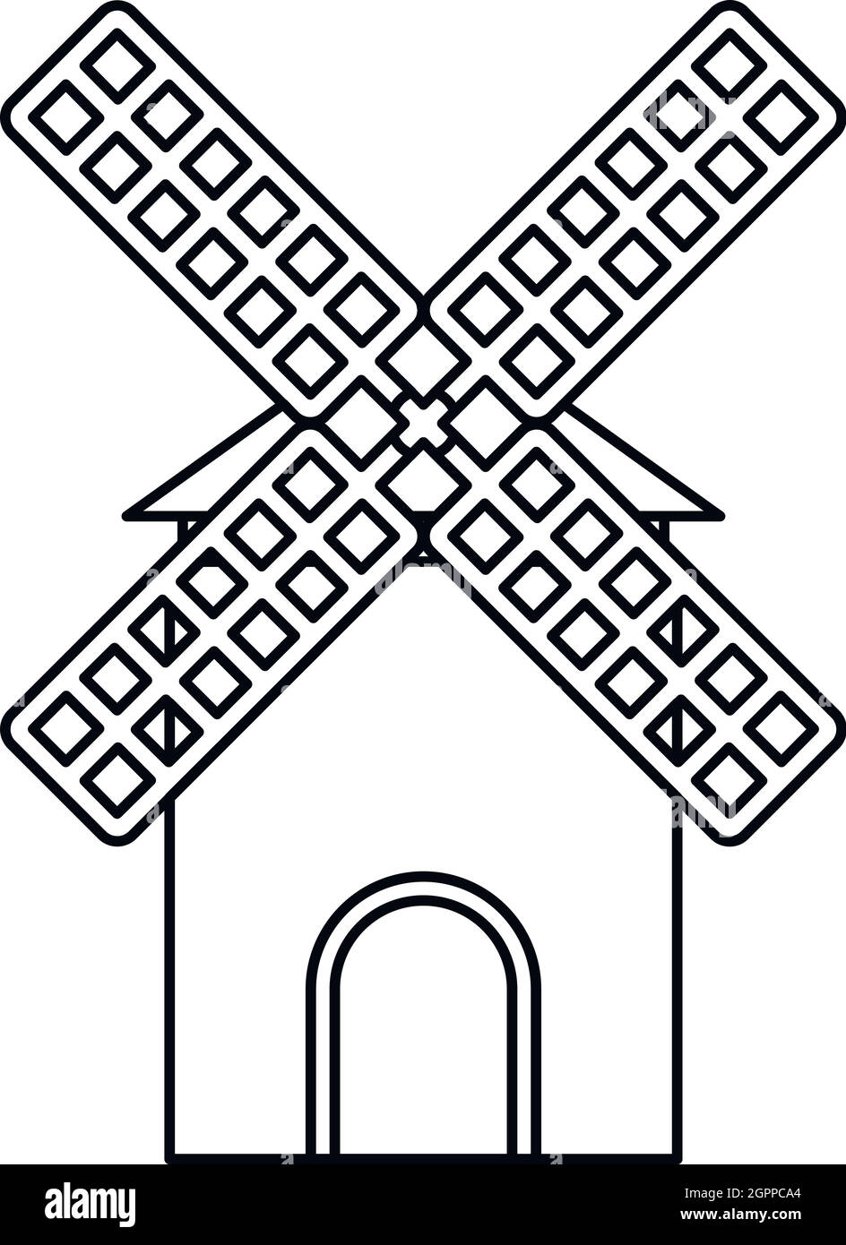 Mill icon, outline style Stock Vector Image & Art - Alamy