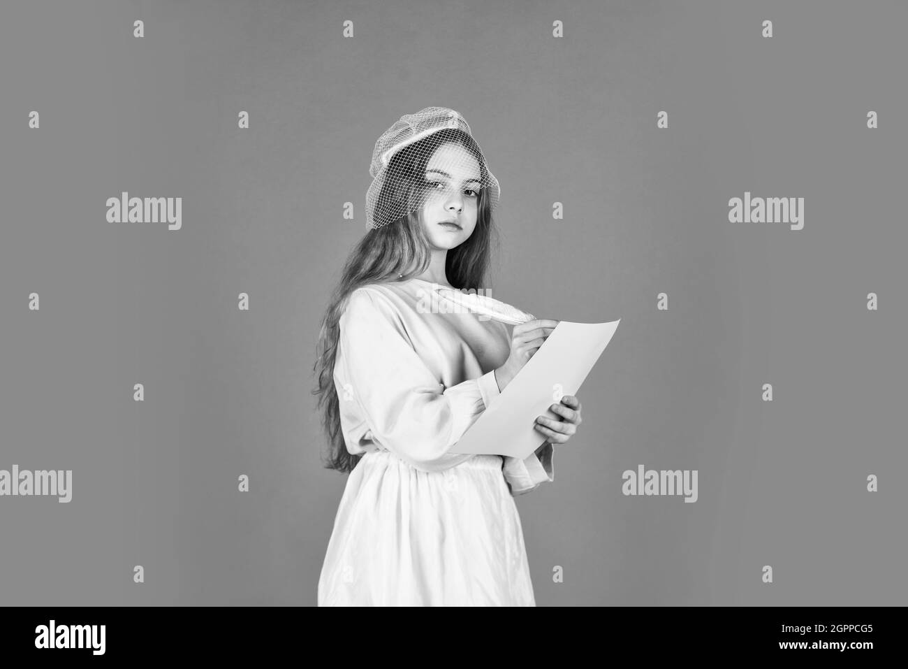 writing romantic story. small girl poet. vintage poetry and novel ...