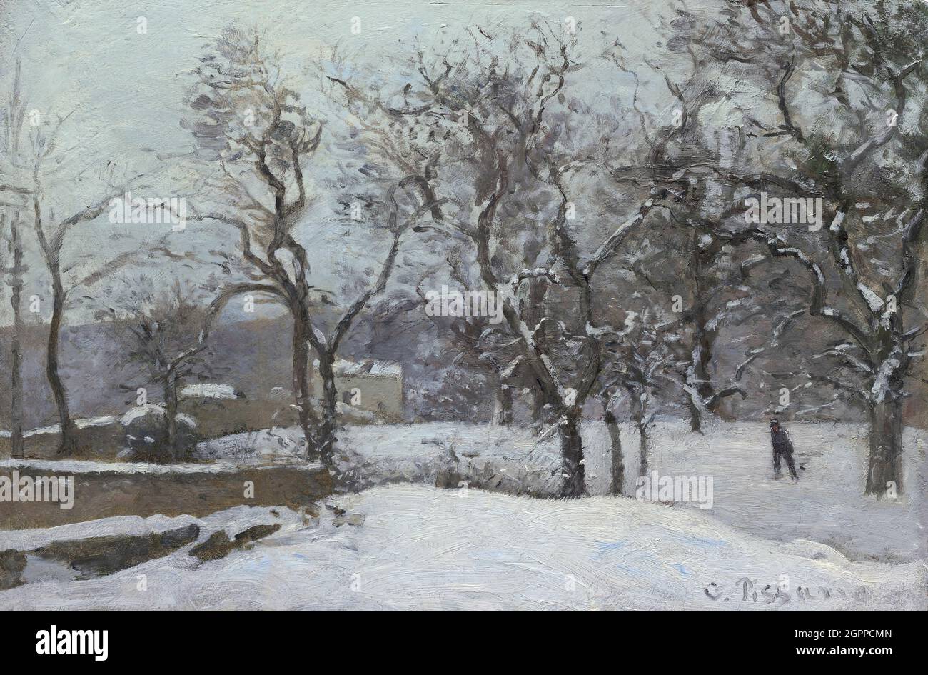 Snow at Louveciennes, c. 1870 Stock Photo - Alamy