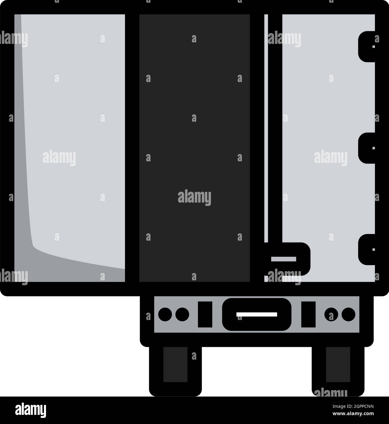 Container truck side view Stock Vector Images - Alamy