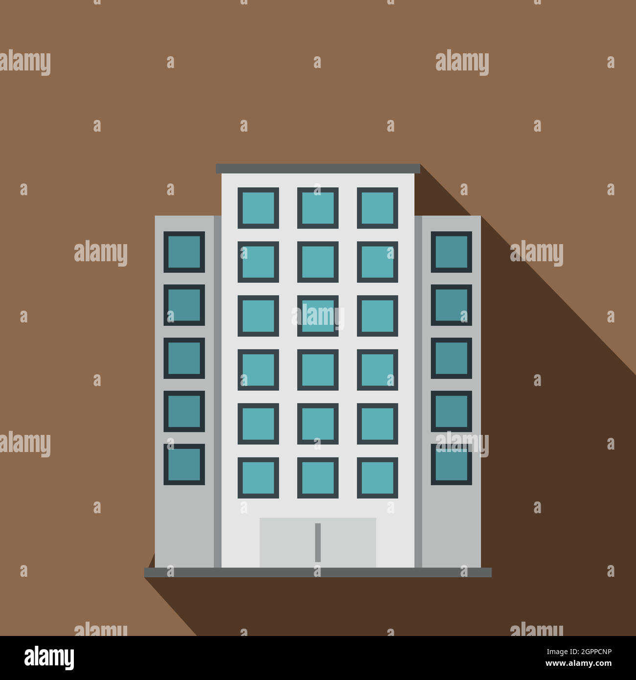 Skyscraper icon, flat style Stock Vector Image & Art - Alamy