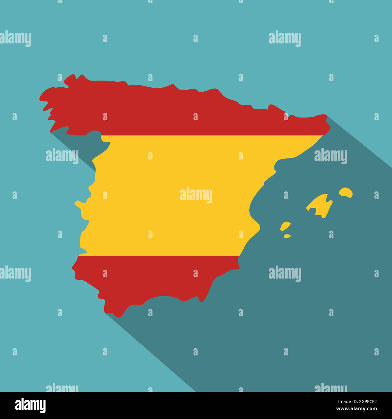 Map of Spain icon, flat style Stock Vector Image & Art - Alamy