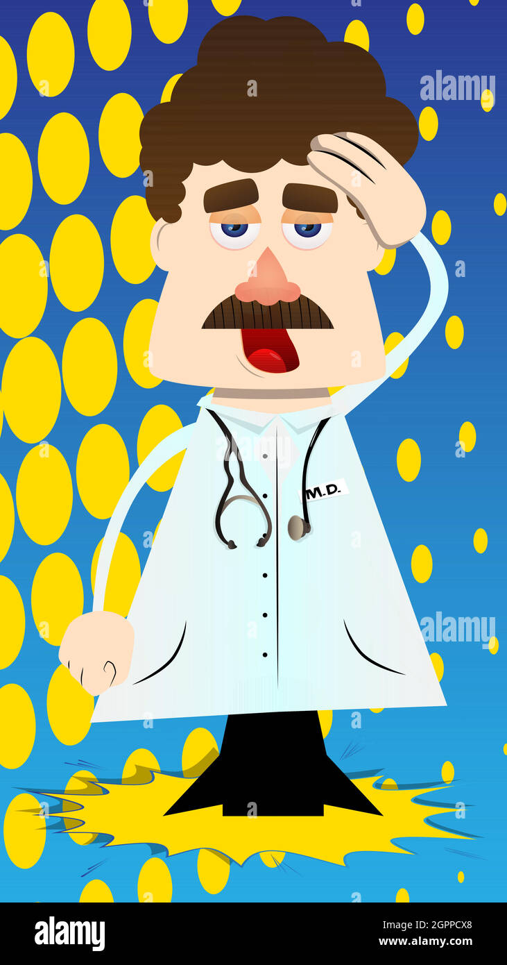 Doctor thinking Stock Vector Images - Alamy