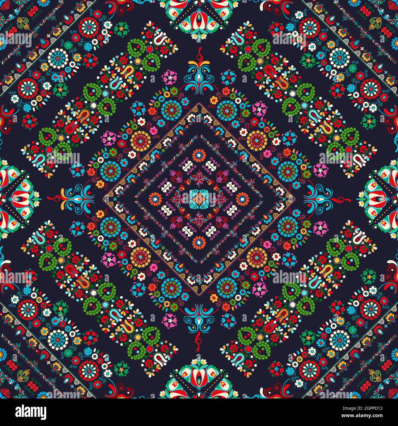 Hungarian embroidery pattern 42 Stock Vector Image & Art - Alamy