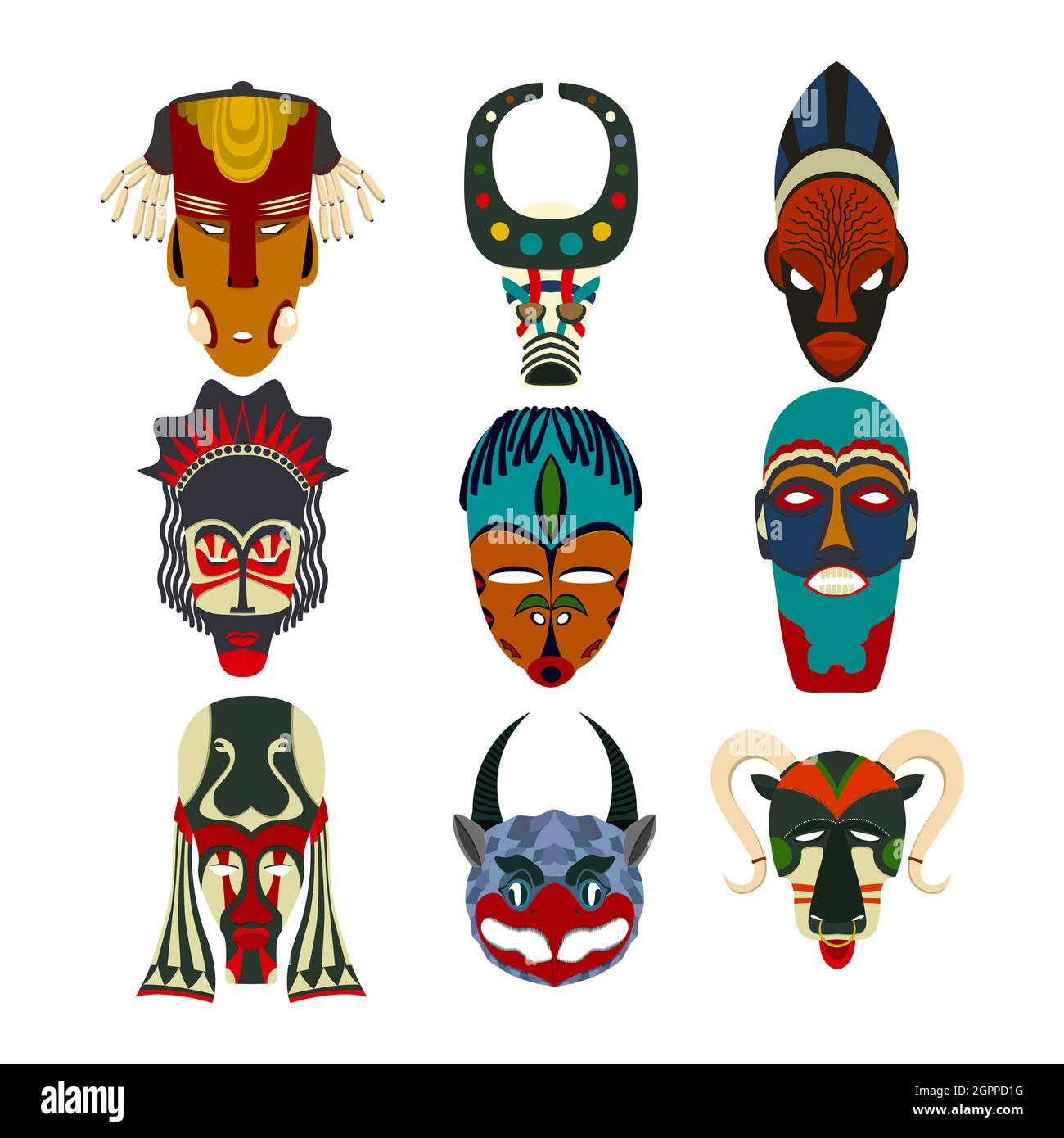 Tribal art africa Stock Vector Images - Alamy