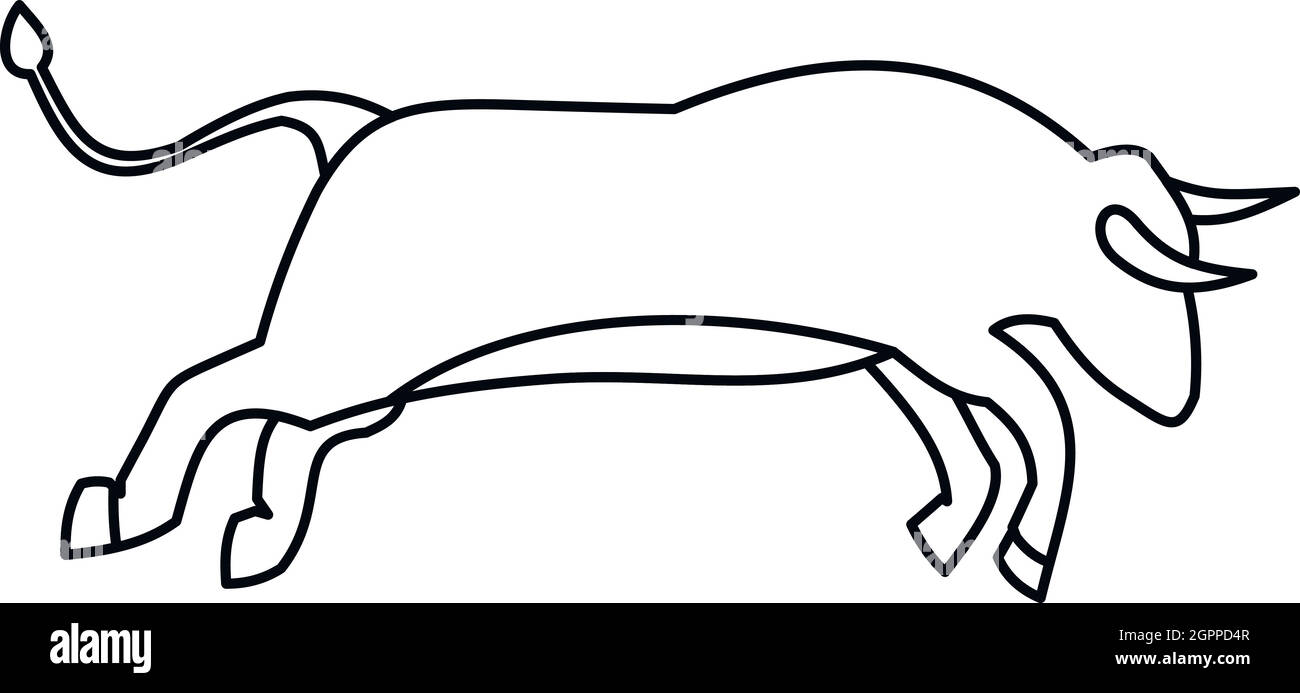 Bull icon, outline style Stock Vector Image & Art - Alamy