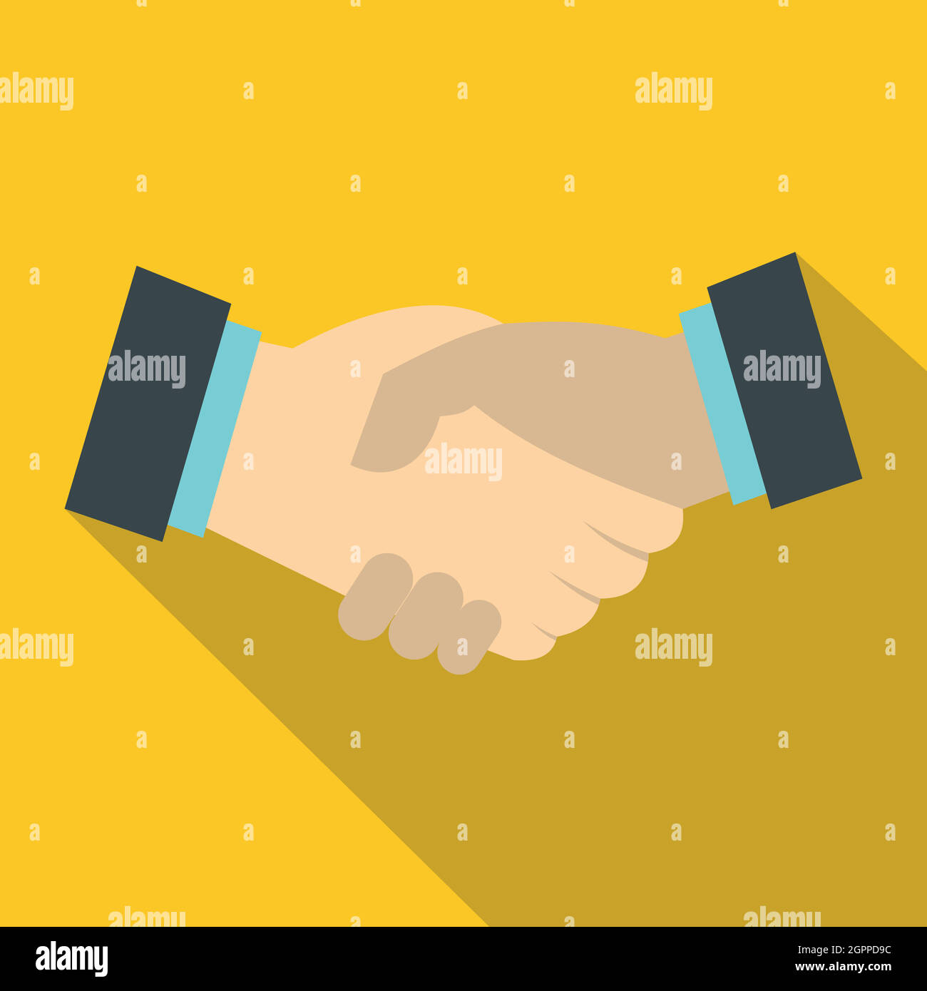 Handshake icon, flat style Stock Vector Image & Art - Alamy