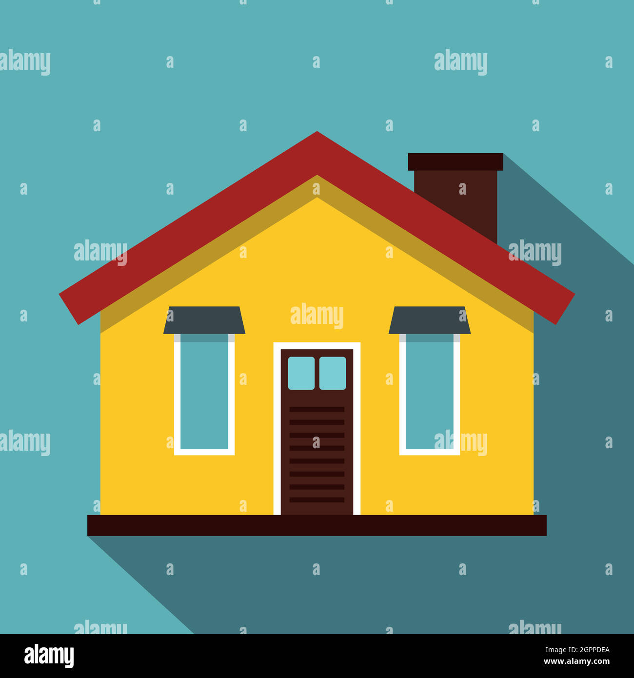 Domestic flat roof Stock Vector Images - Alamy