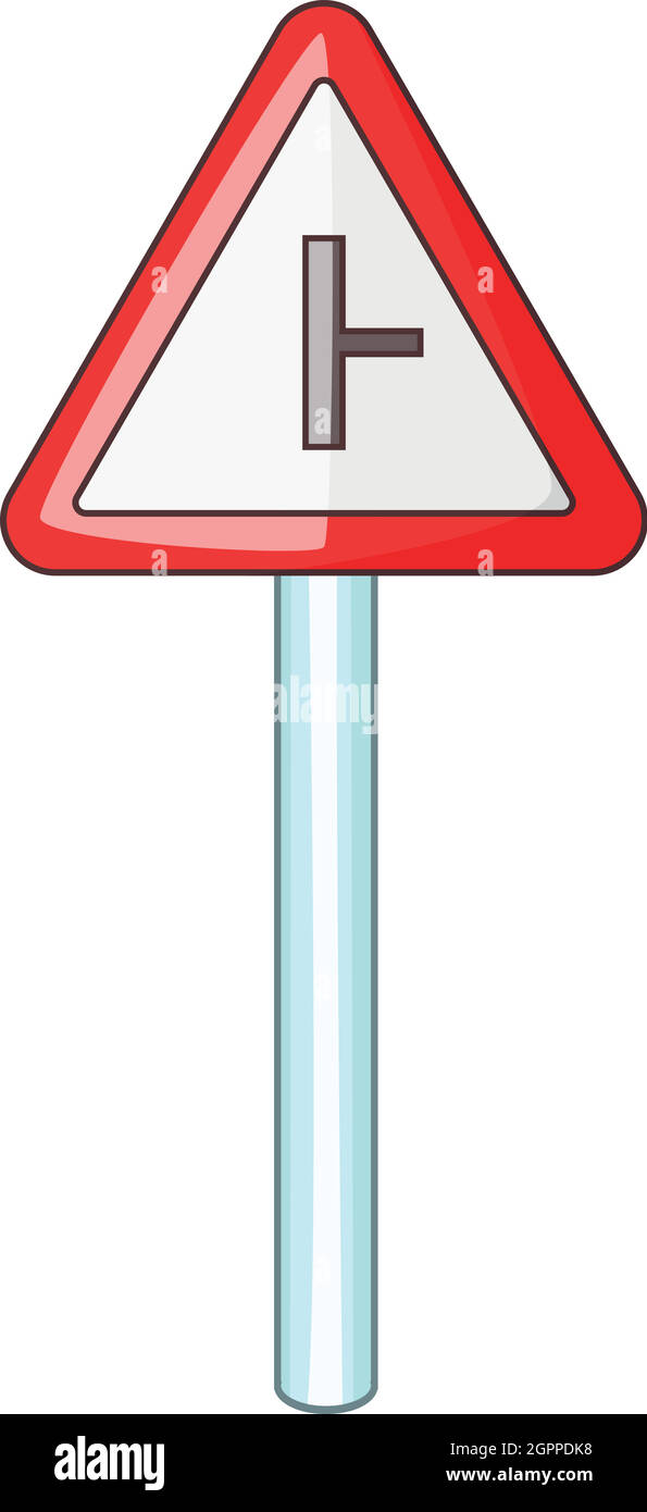 Junction secondary road icon, cartoon style Stock Vector Image & Art ...