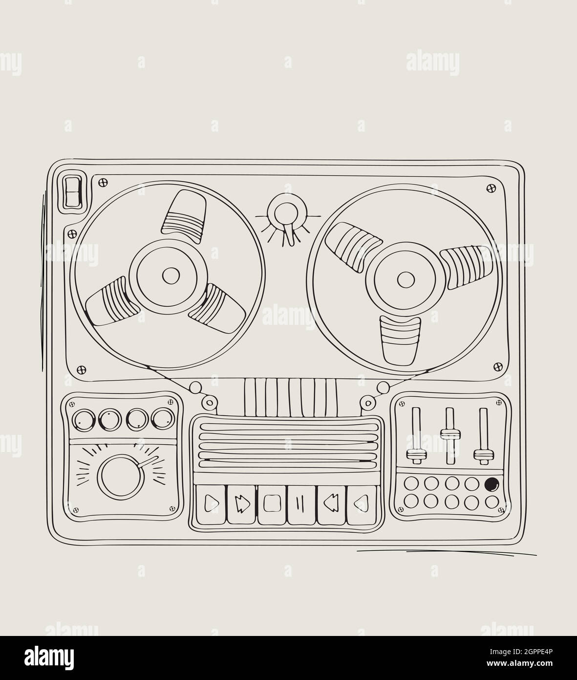 Tape recorder sketch Stock Vector Image & Art - Alamy