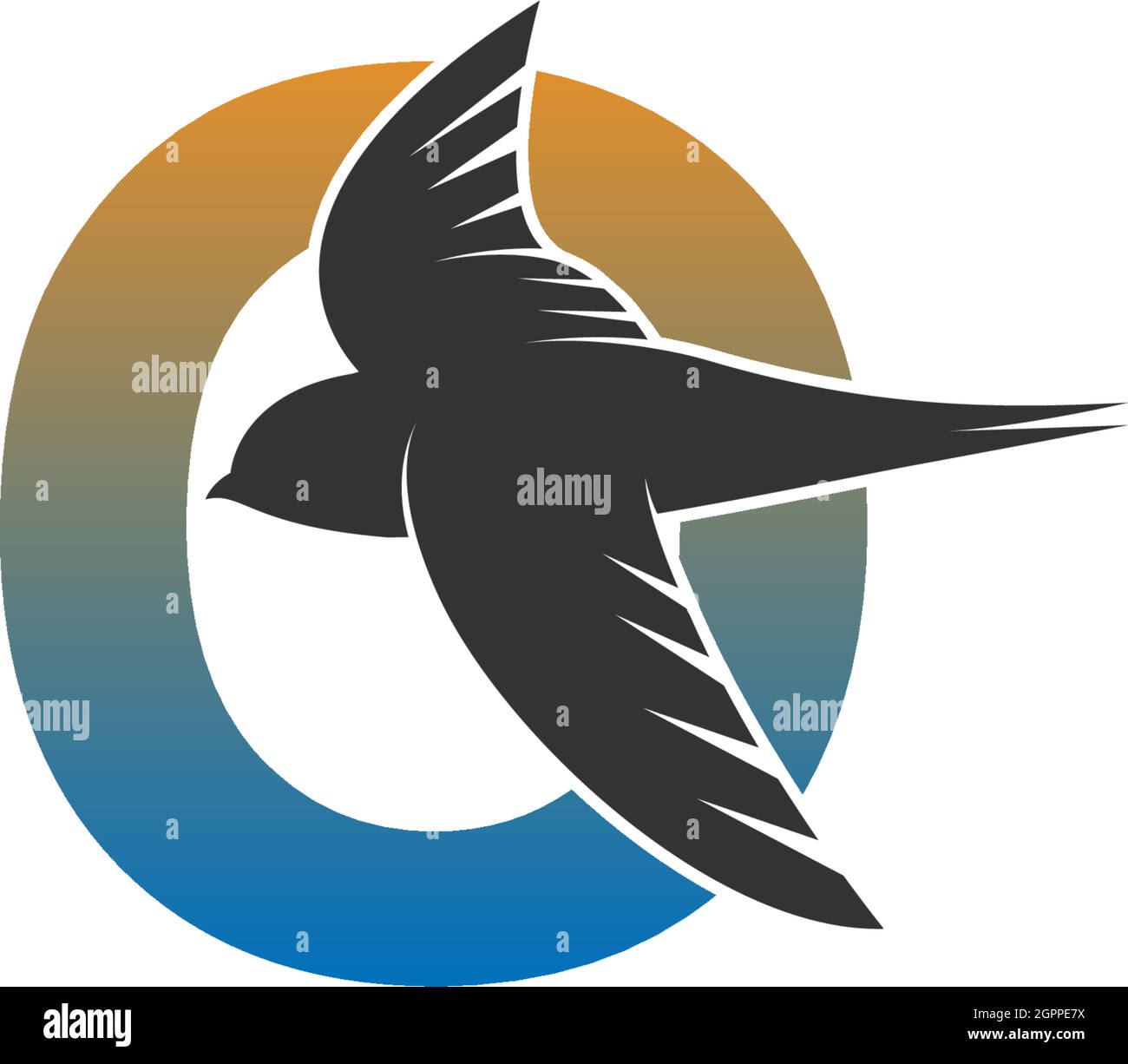 O letter bird logo hi-res stock photography and images - Alamy