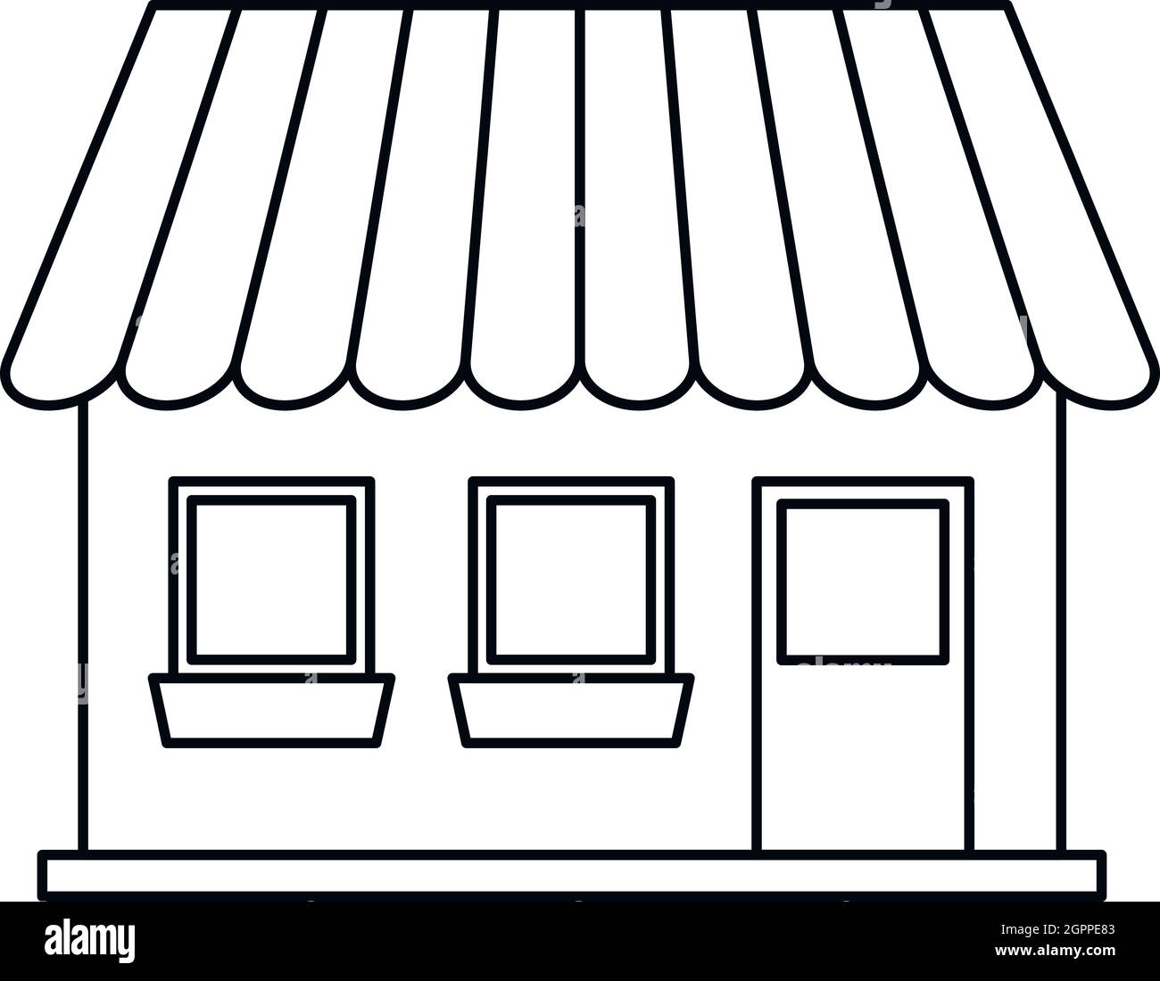 Shop icon, outline style Stock Vector Image & Art - Alamy