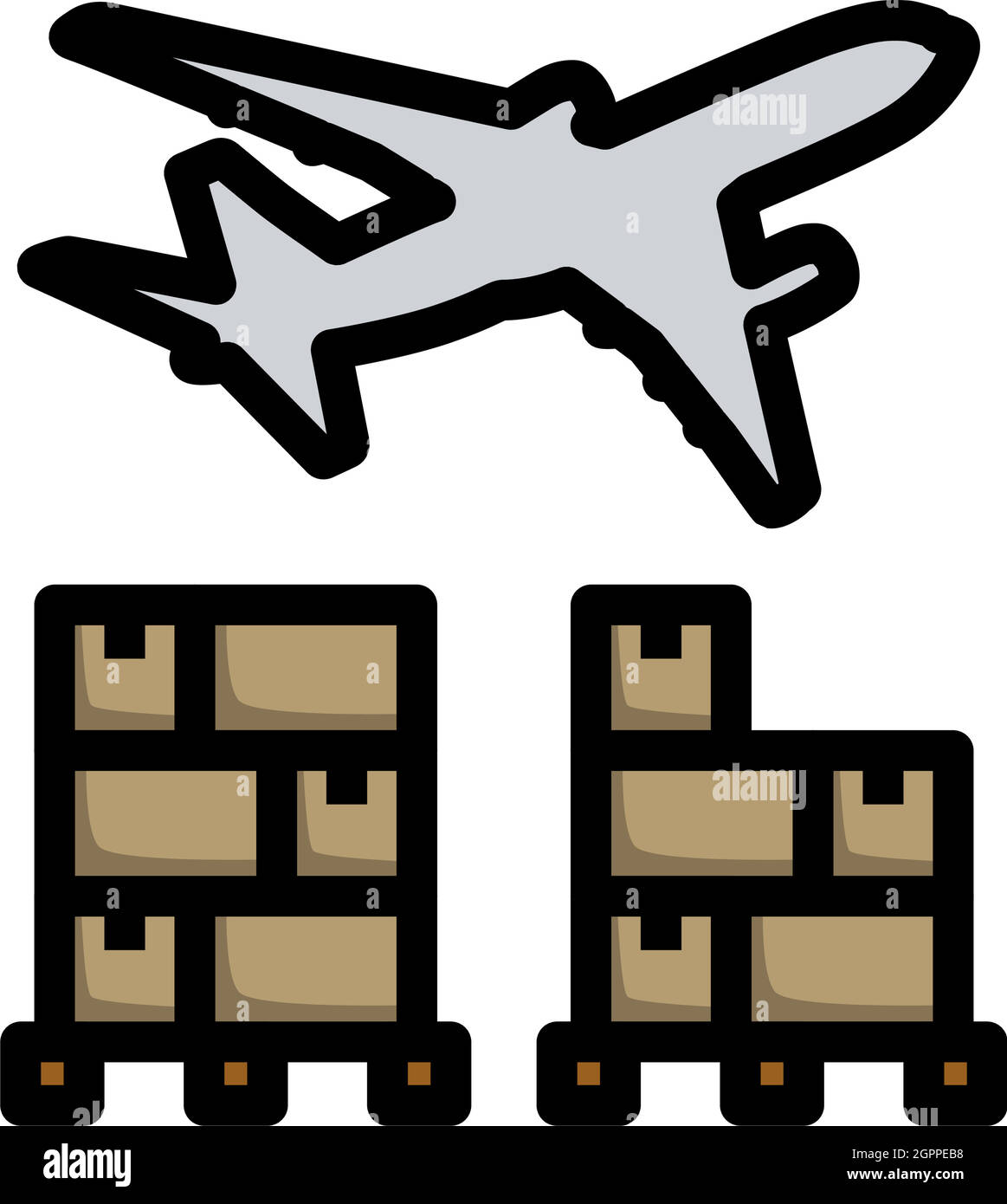 Air freight cargo on Stock Vector Images - Alamy