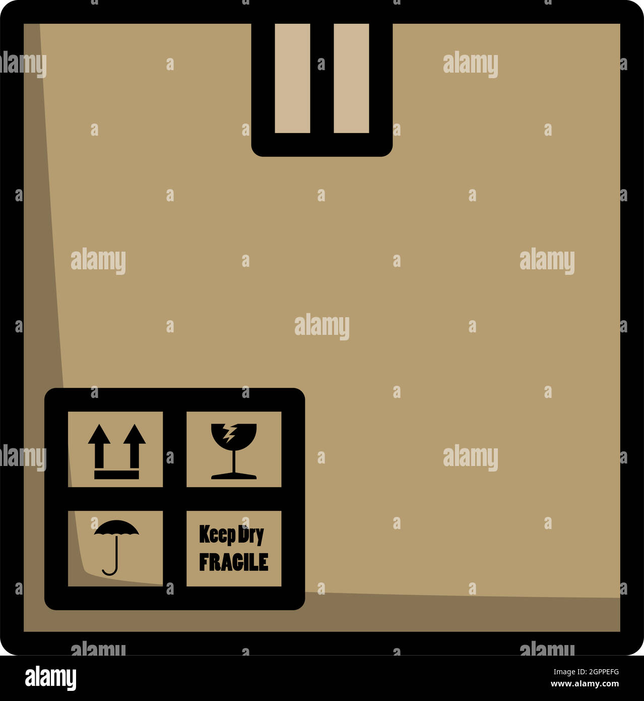 Cardboard Package Box Icon Stock Vector Image & Art - Alamy