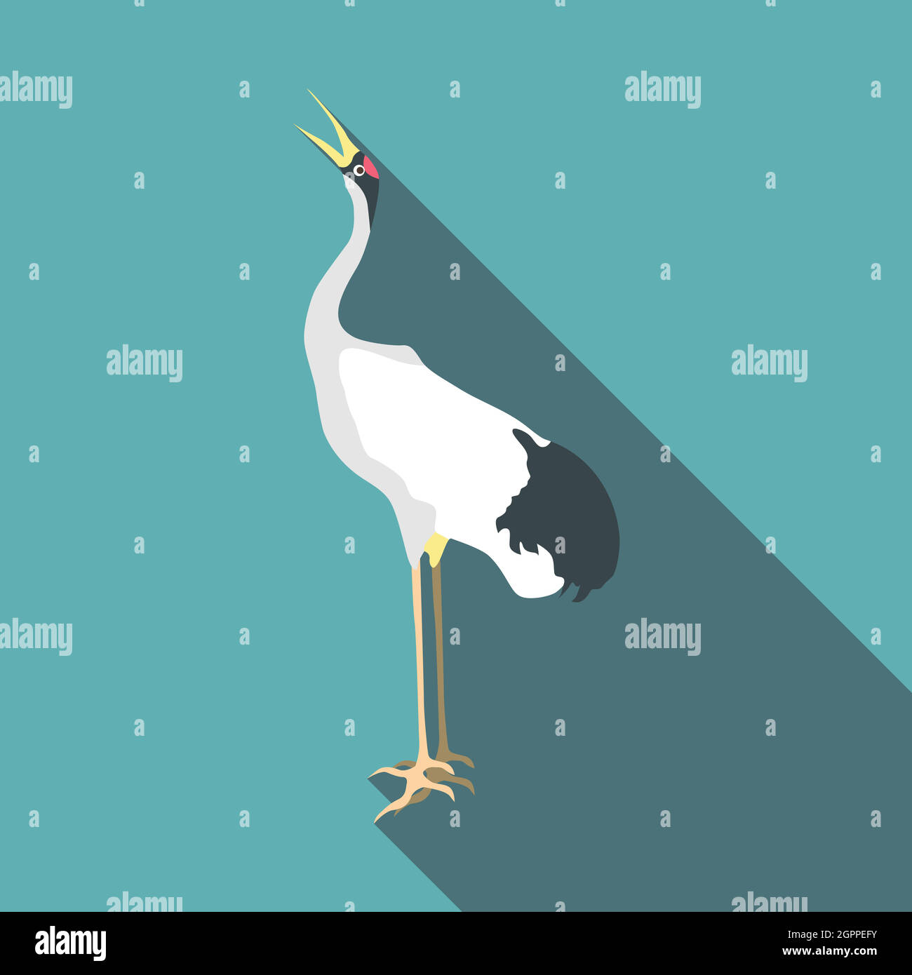 Chinese crane icon, flat style Stock Vector Image & Art - Alamy