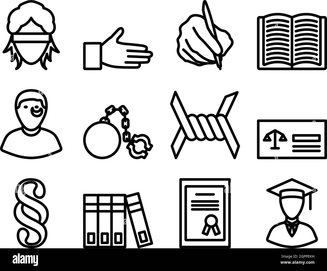 Lawyer Icon Set Stock Vector Image & Art - Alamy