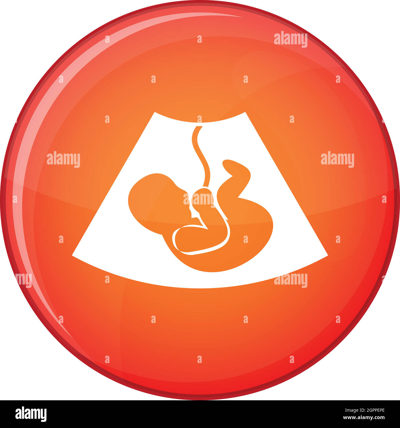 Ultrasound Fetus Icon Flat Style Stock Vector Image And Art Alamy