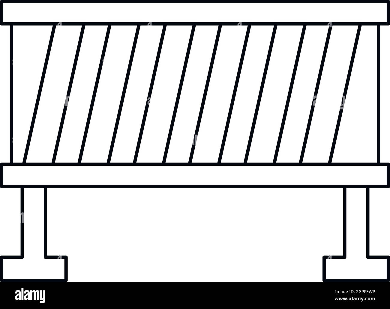 Road barrier icon, outline style Stock Vector Image & Art - Alamy