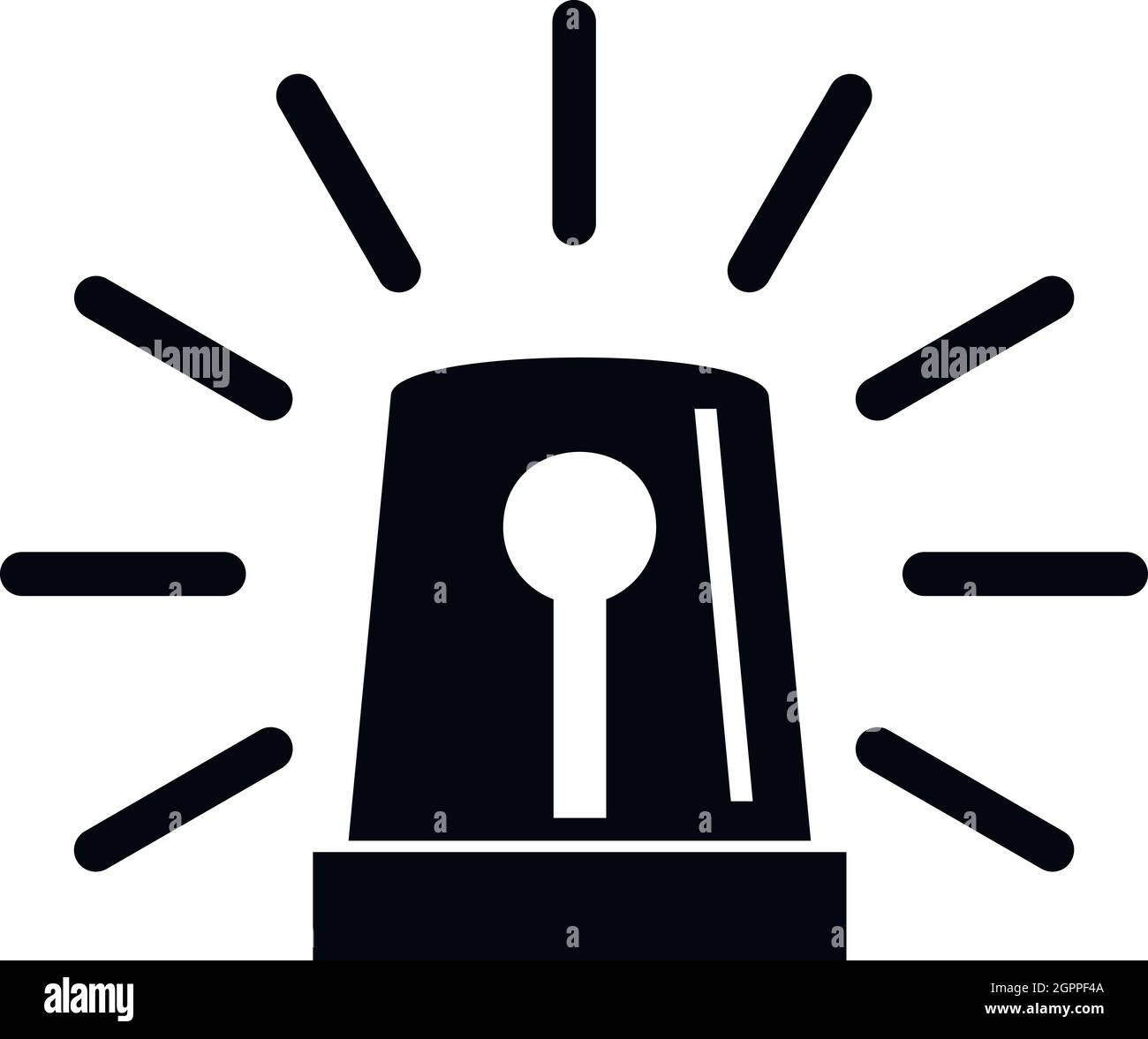 Flashing emergency light icon, simple style Stock Vector Image & Art ...