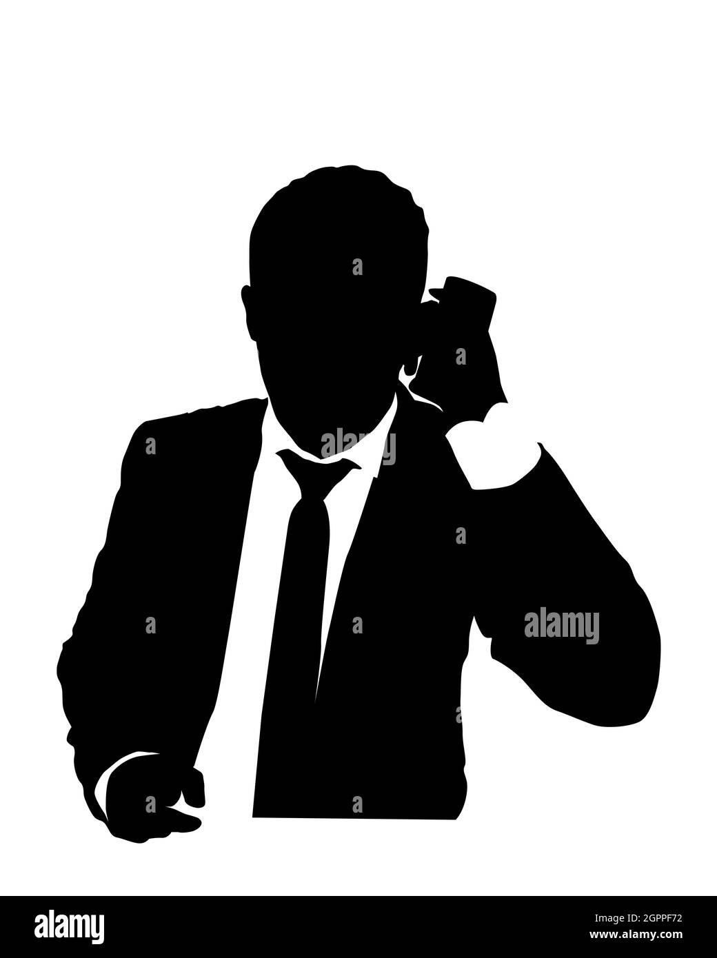Business people, man on phone Stock Vector Images - Alamy