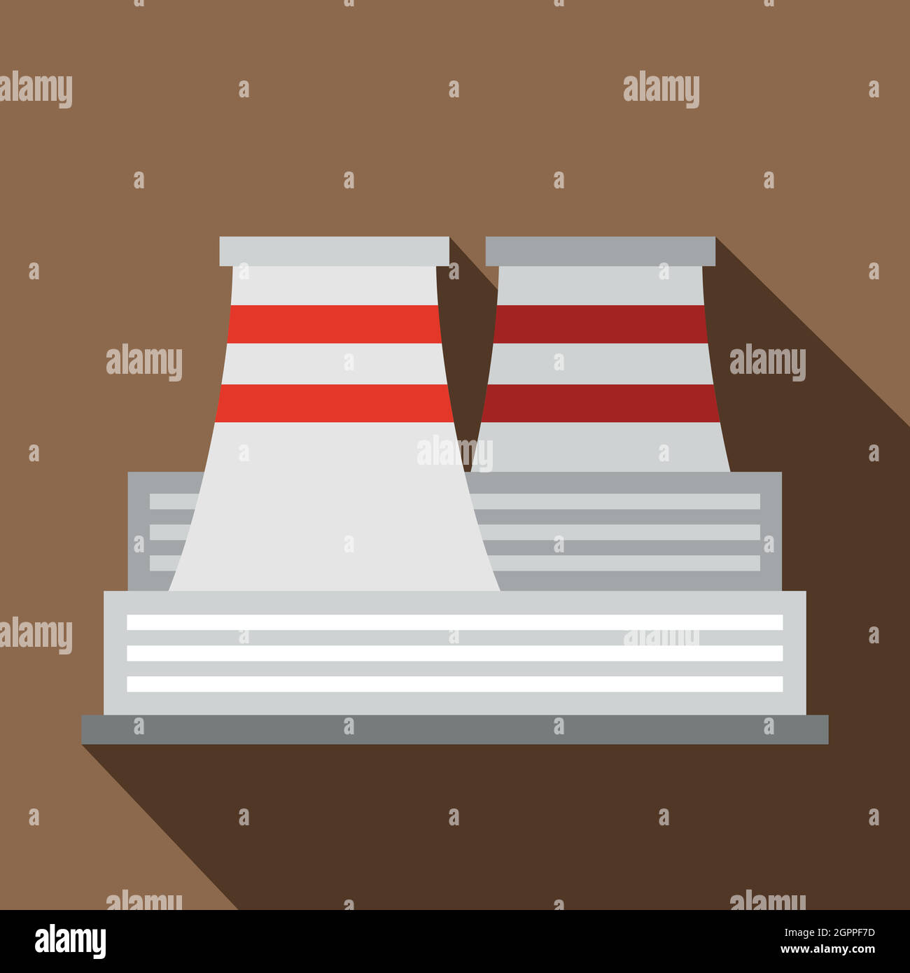 Nuclear power plant icon, flat style Stock Vector Image & Art - Alamy