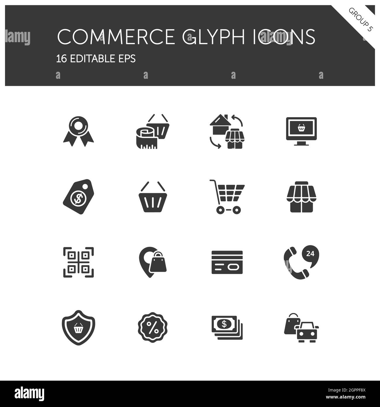 Commerce. Store, tag, security, discount and credit card group ...