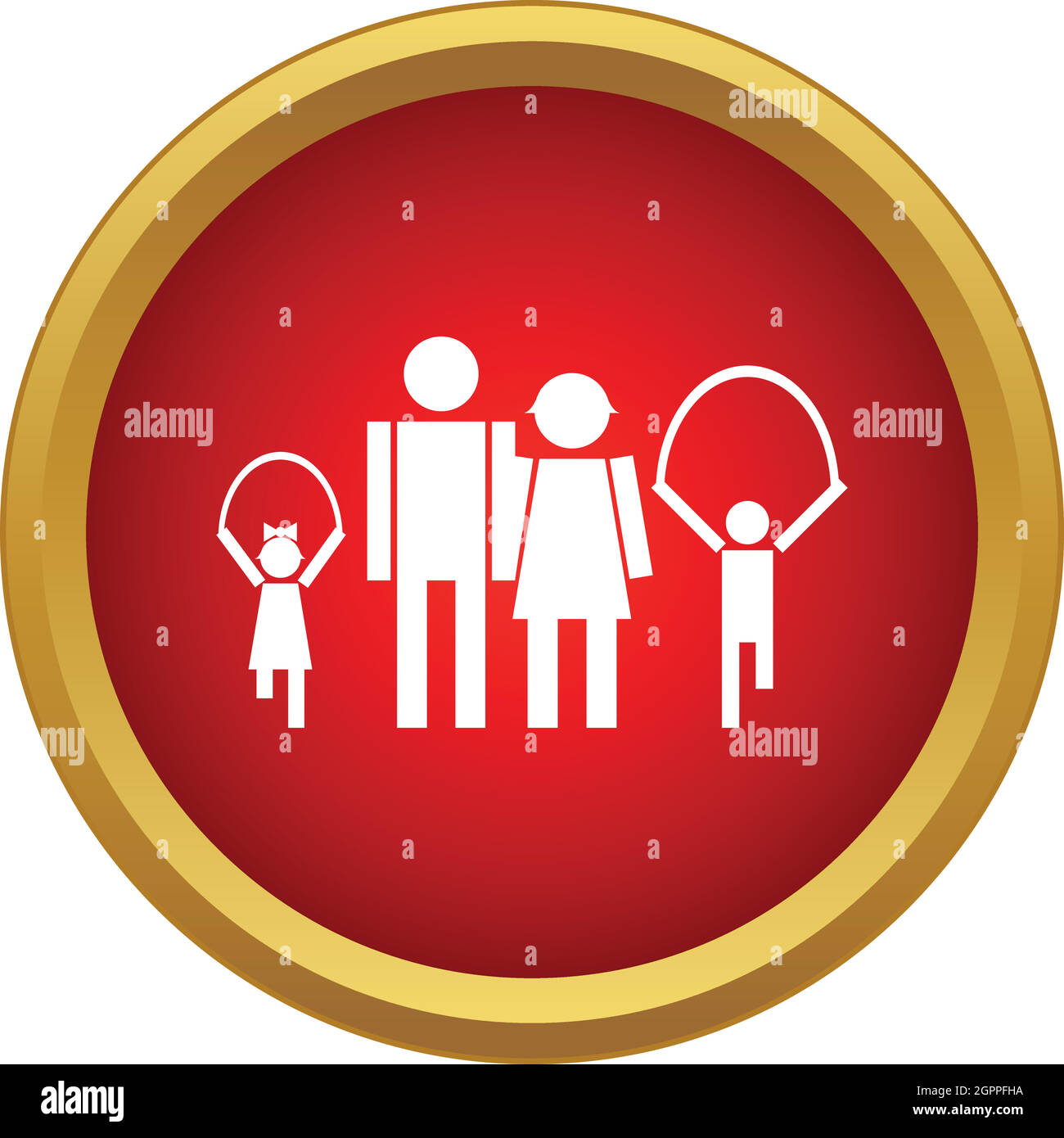 Family on walk icon, simple style Stock Vector Image & Art - Alamy