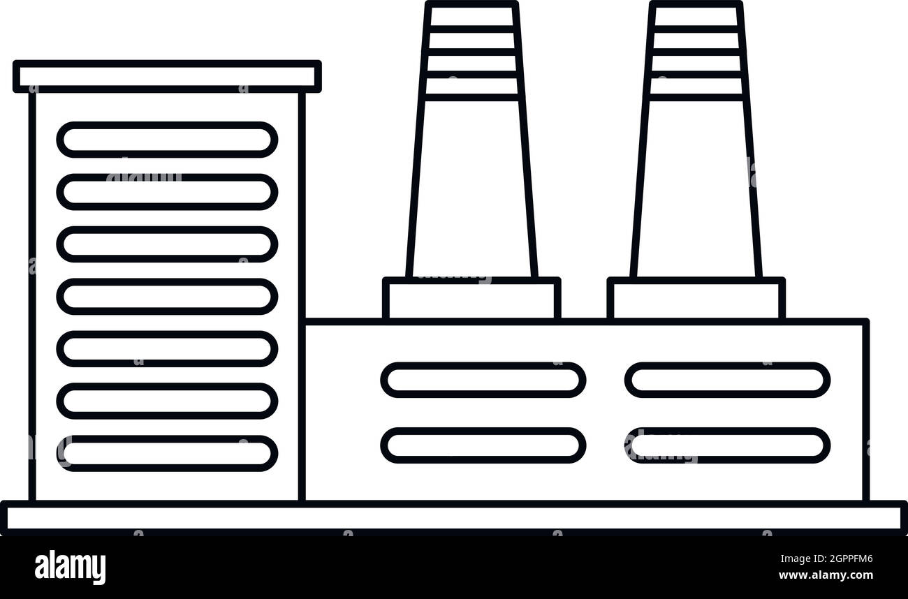 Plant building icon, outline style Stock Vector Image & Art - Alamy