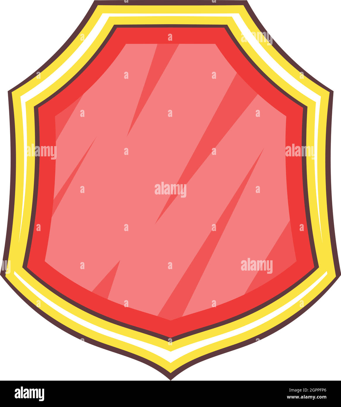 Red blank shield icon, cartoon style Stock Vector Image & Art - Alamy