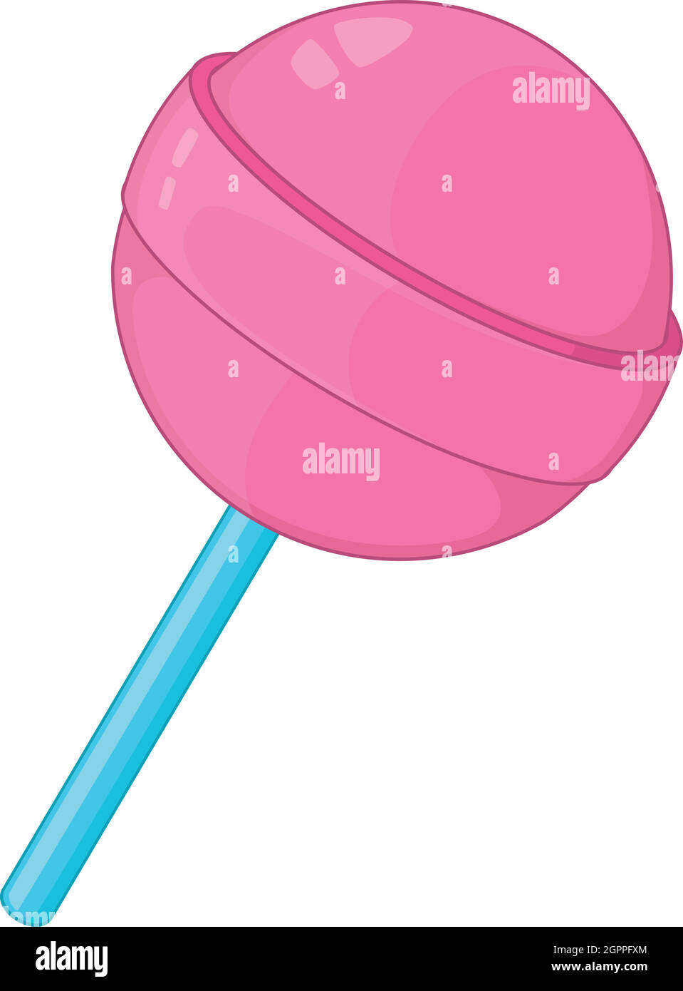 Round pink lollipop icon, cartoon style Stock Vector Image & Art - Alamy