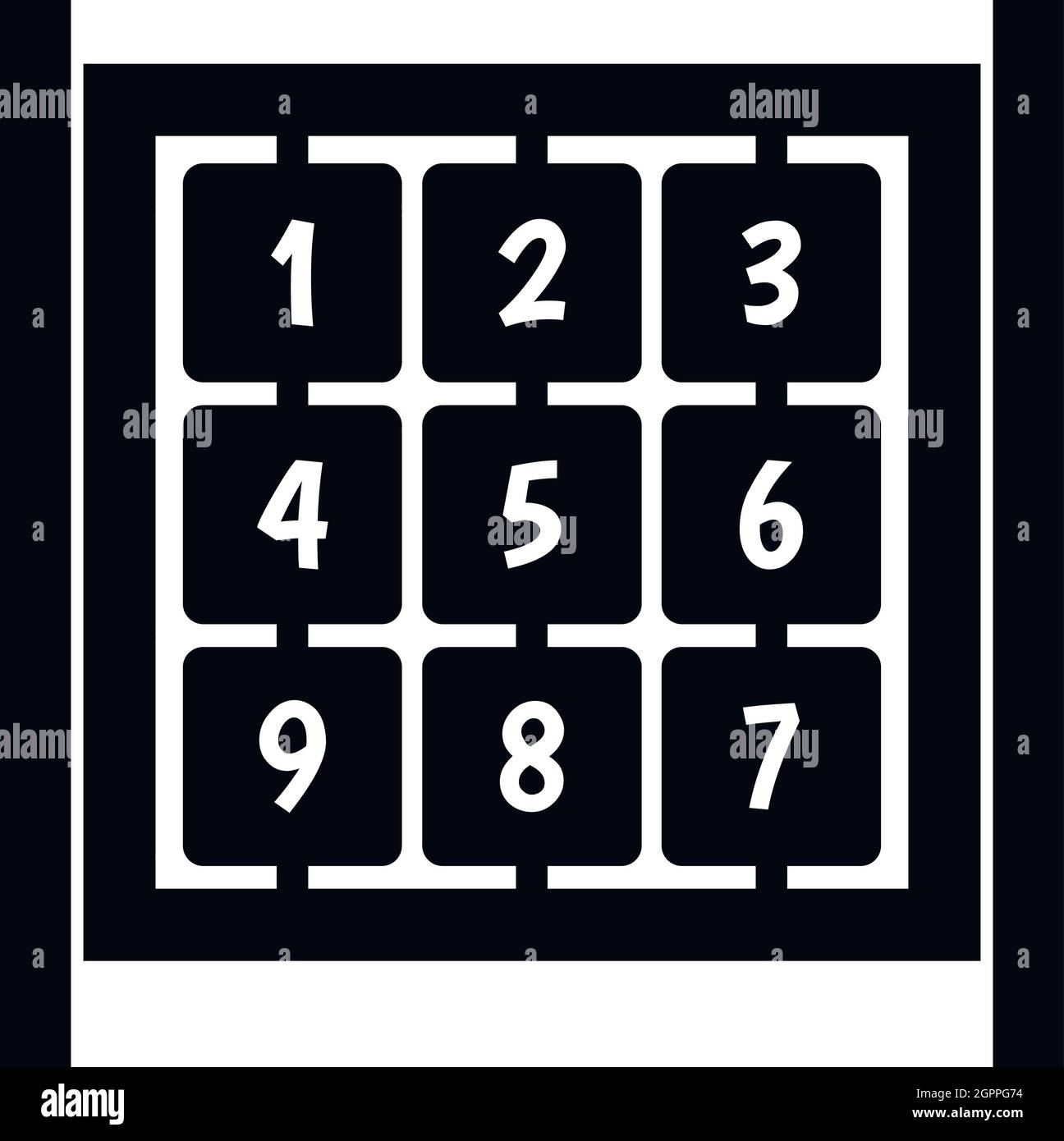 Cubes with numbers on playground icon simple style Stock Vector Image ...