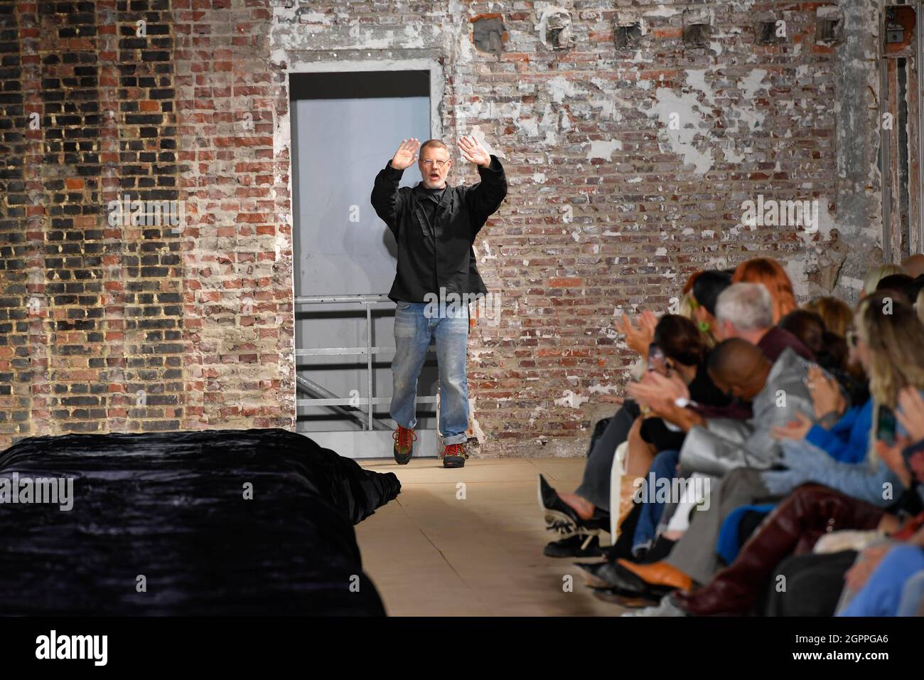 Designer Jonny Johansson walks at the Acne fashion show during Spring ...