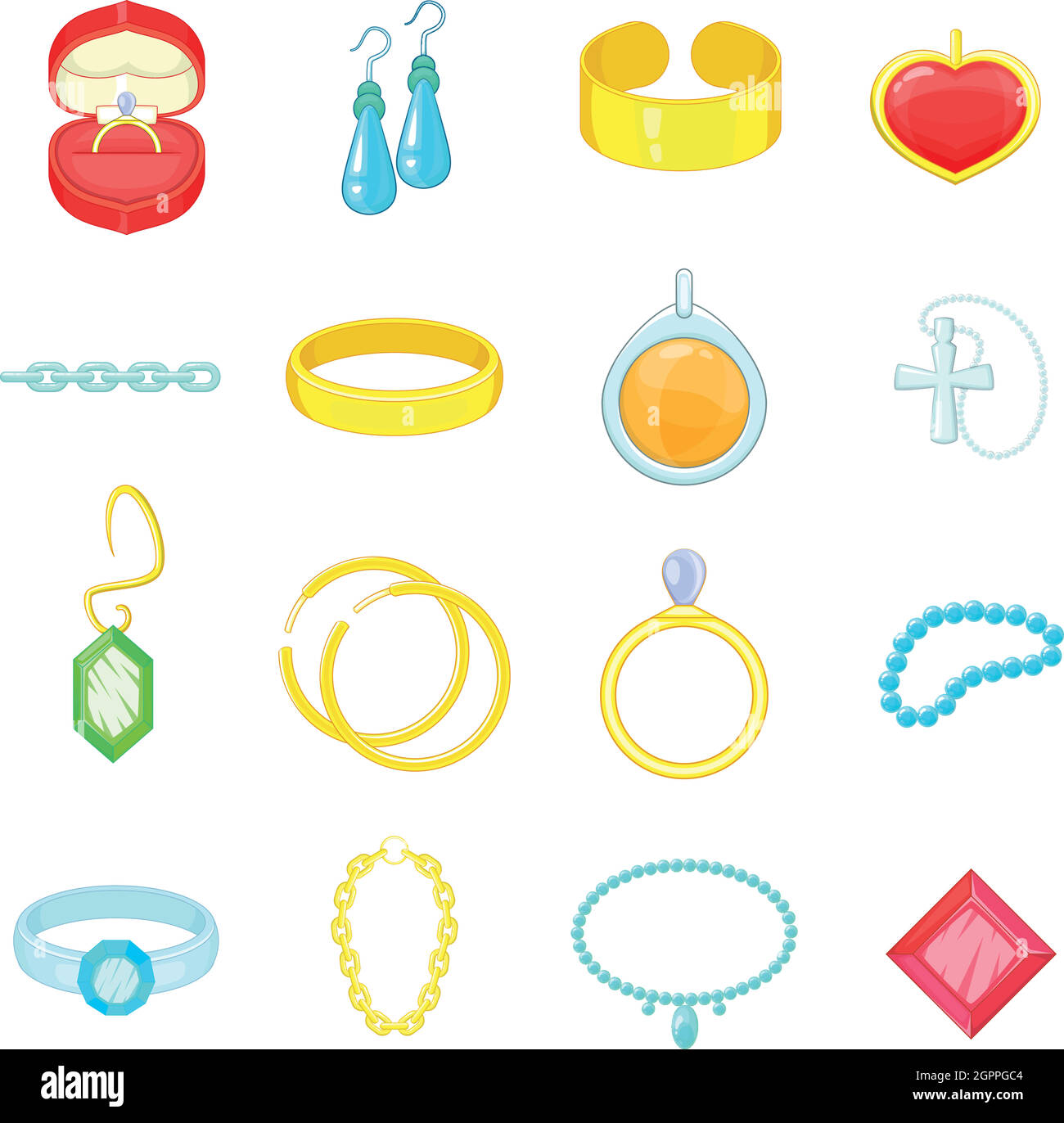 Jewelry items icons set, cartoon style Stock Vector Image & Art - Alamy