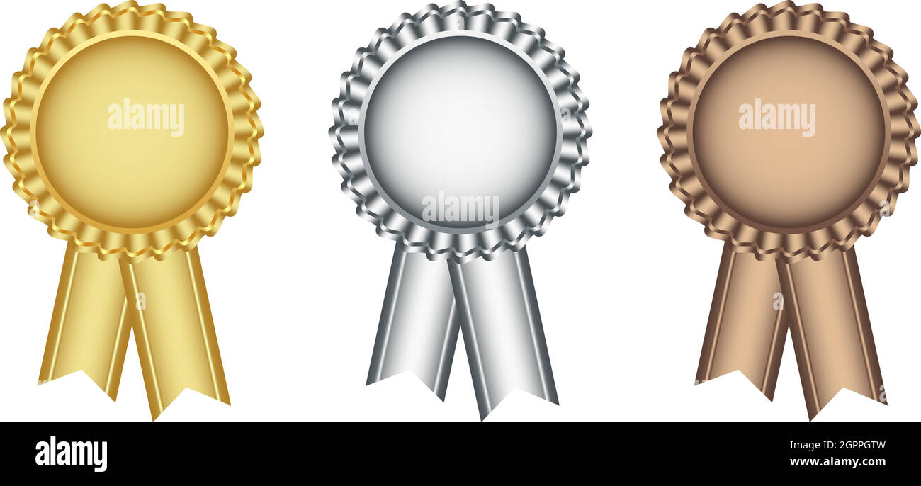 Gold Silver Bronze Medal Ribbon