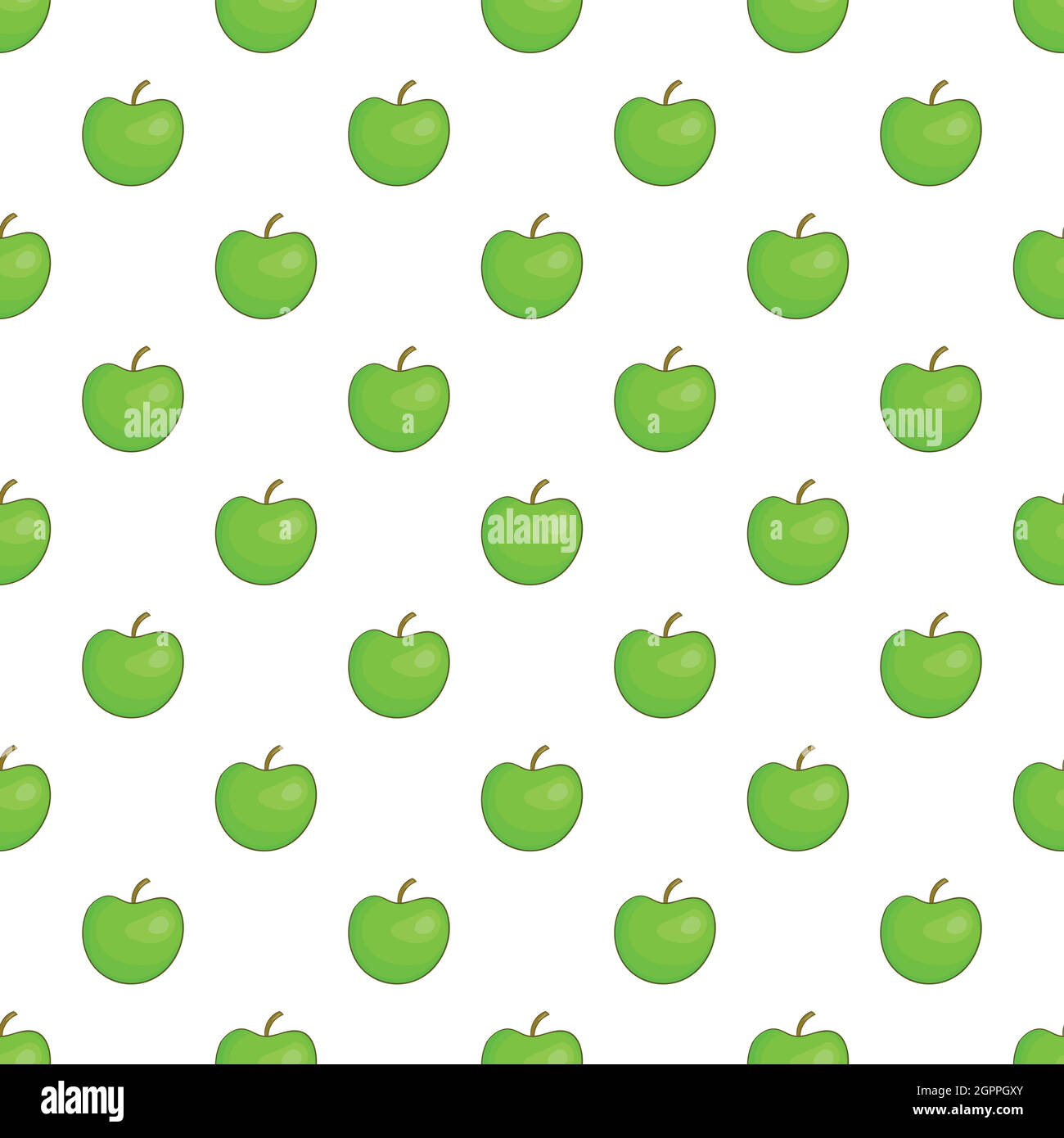 Green ripe juicy apple Stock Vector Images - Alamy